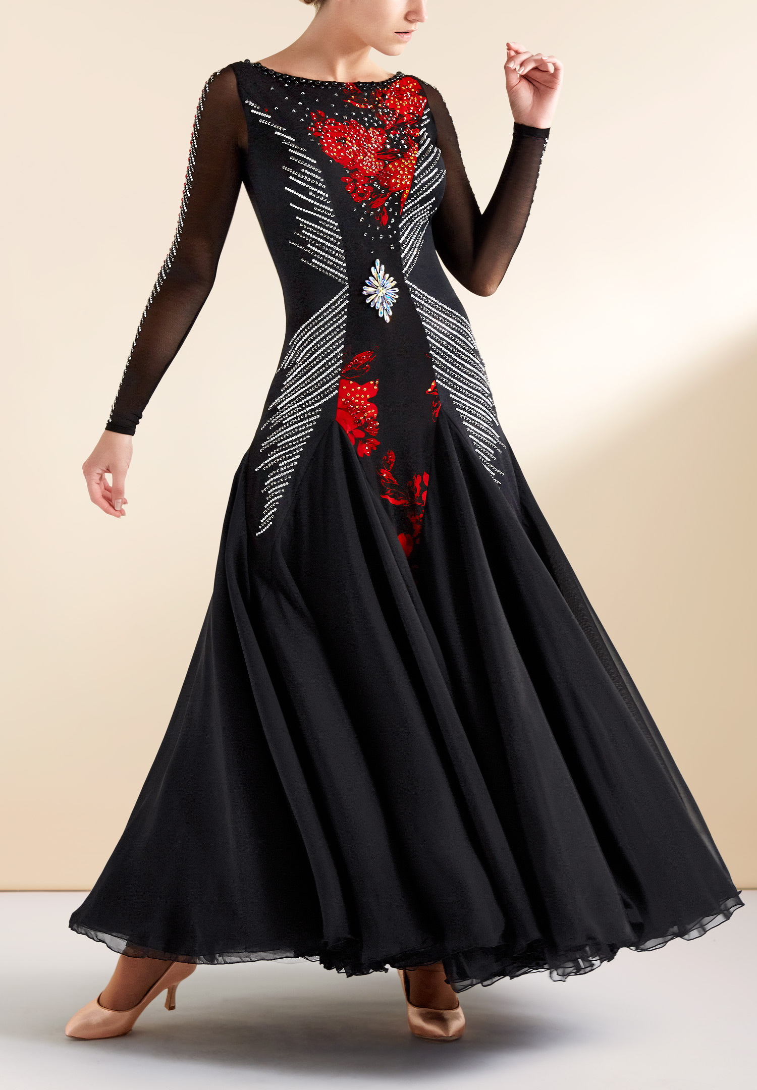 Abstract Floral Ballroom Costume PC-BBP-008 | International Ballroom