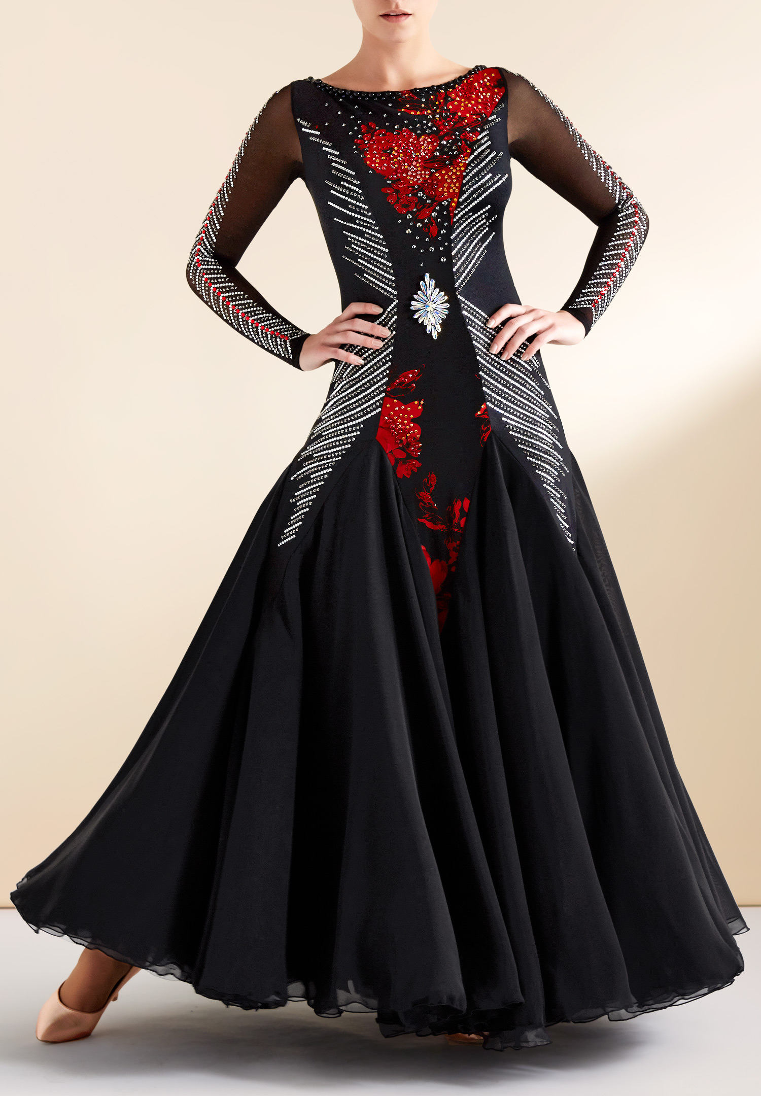 Abstract Floral Ballroom Costume PC-BBP-008 | International Ballroom