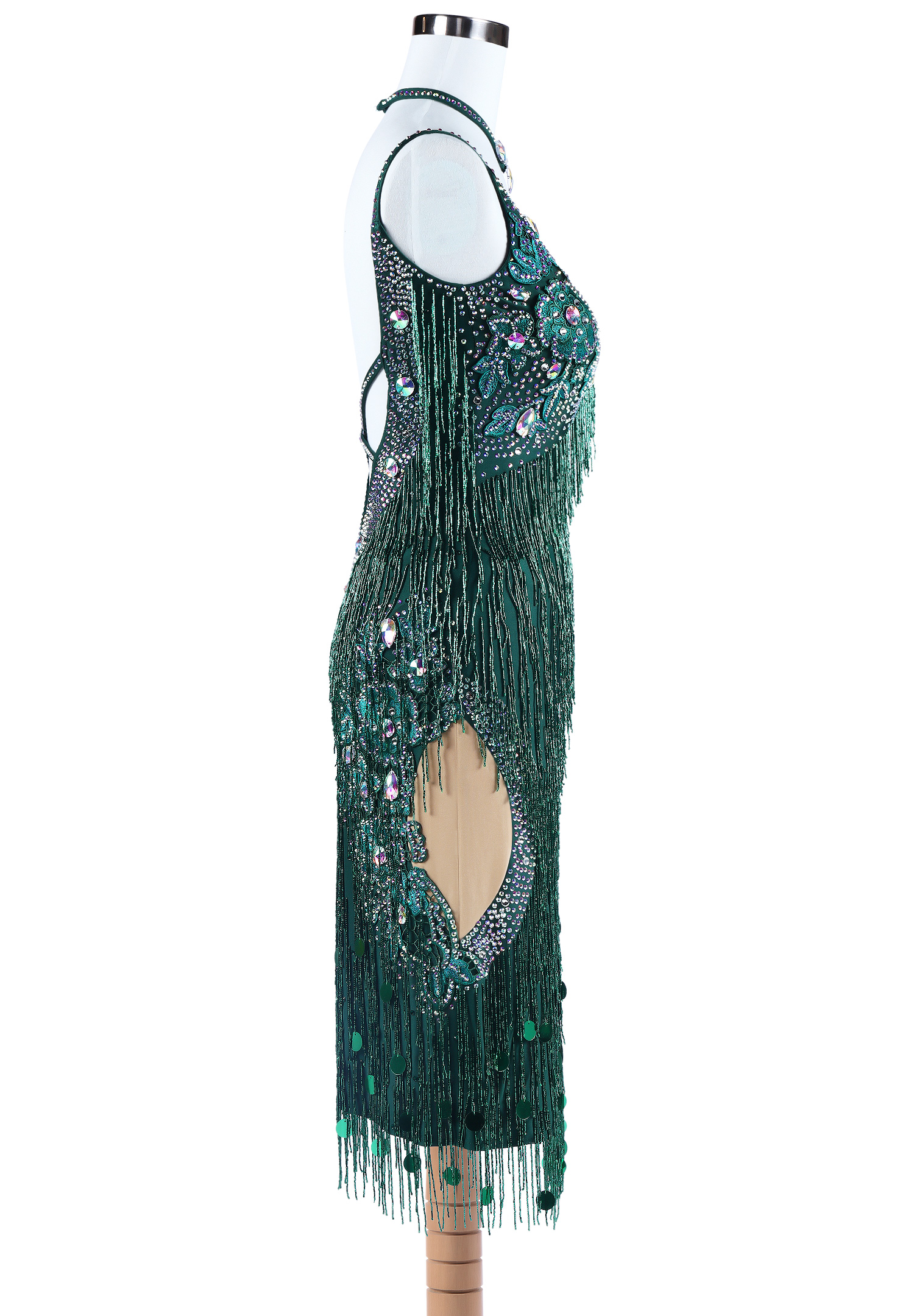 Asymmetric Beading Fringed Rhythm Dress VN-L5266 | Competition Dress