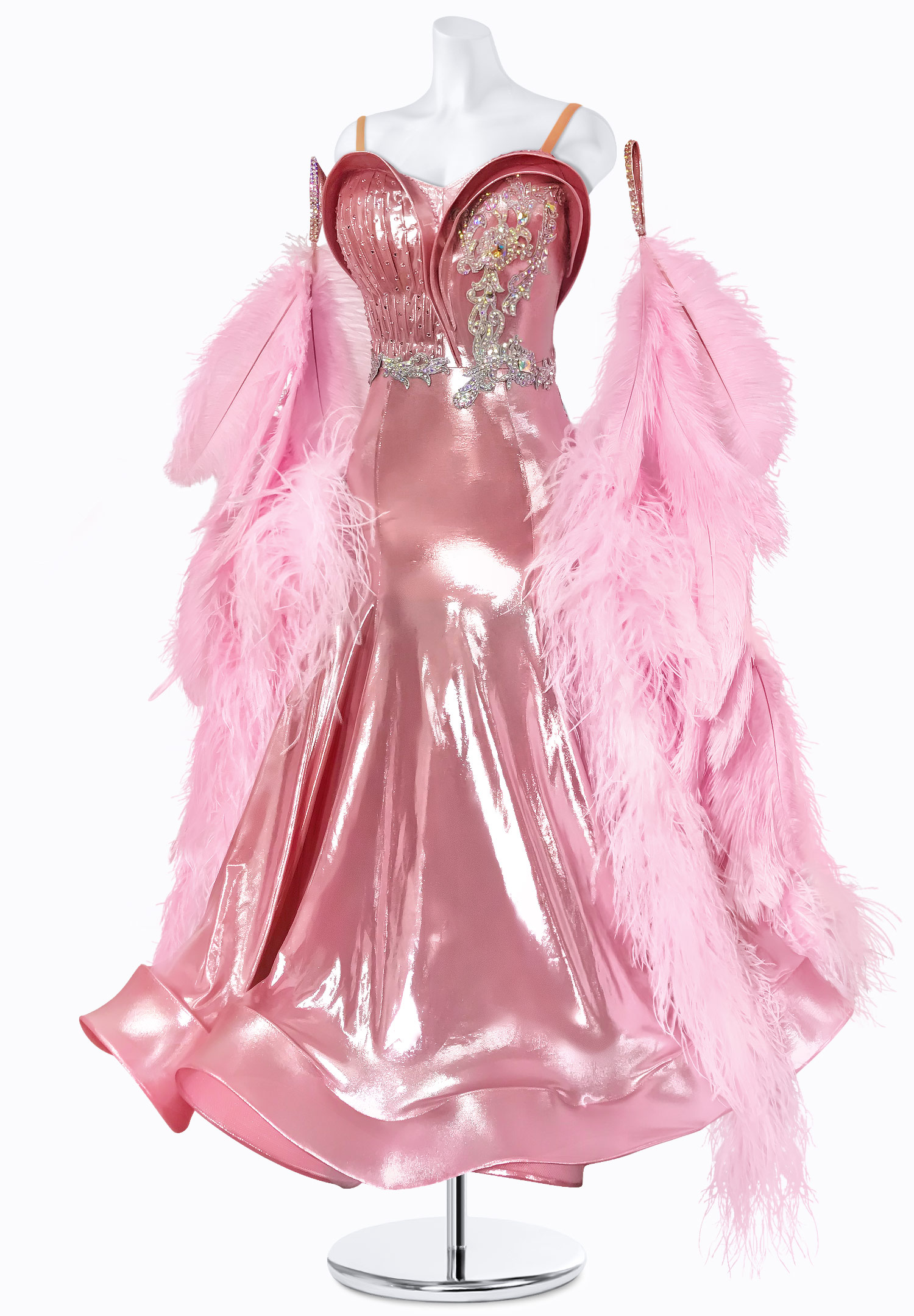 Blushing Chrome Ballroom Gown BS-B250029 | International Ballroom