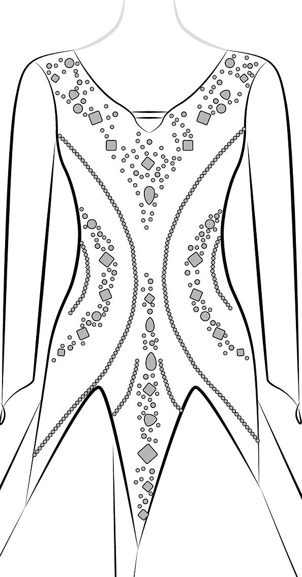 irish dance dress coloring pages