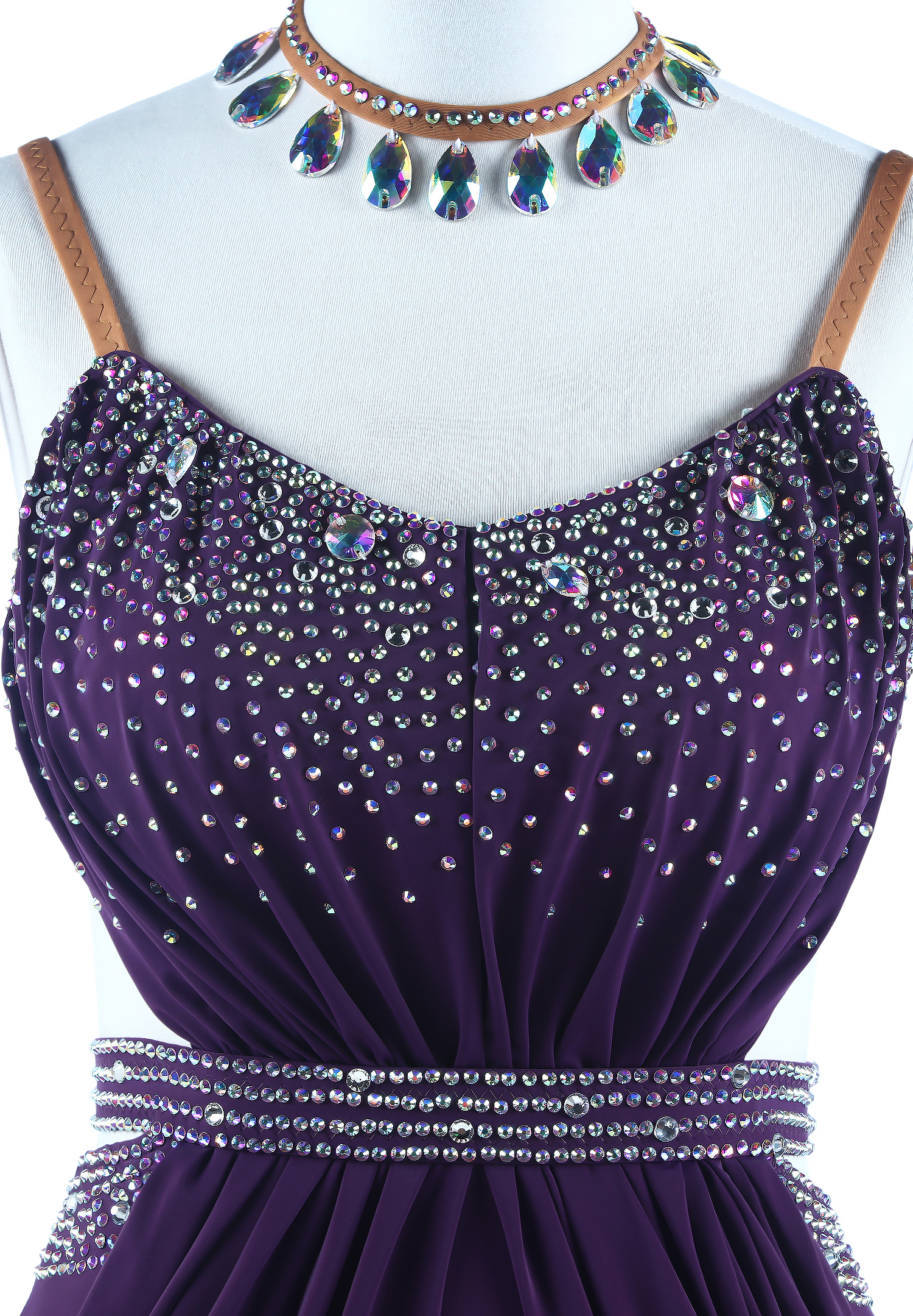 Dazzling Backless Crystal Latin Rhythm Dress VN-L5272 | International Latin