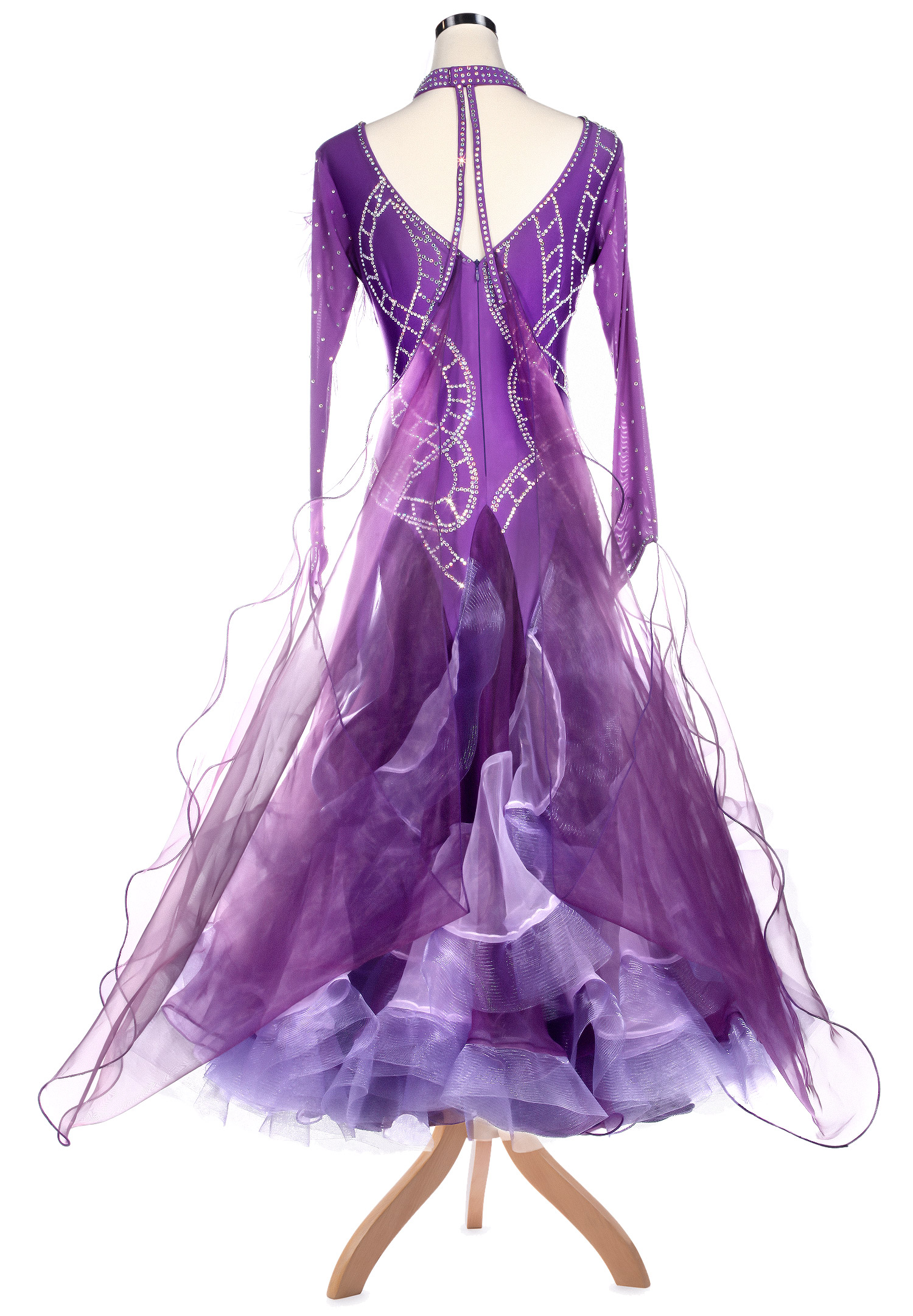 Dazzling Ladder-like Puffy Ballroom Dance Competition Dress A5191 ...