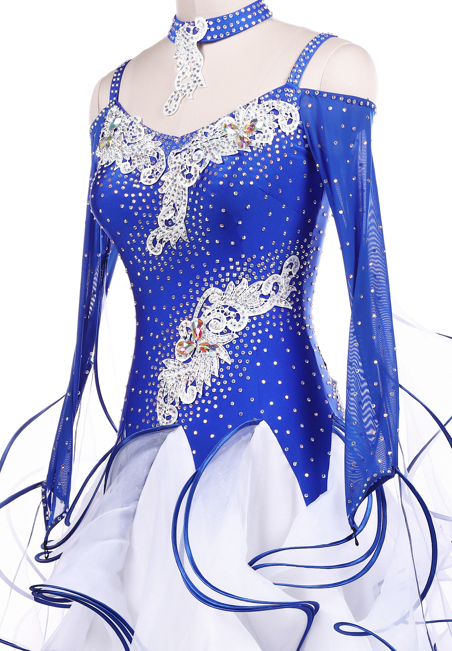 Delicate Applique Ruffled Ballroom Dance Competition Dress A5246 ...