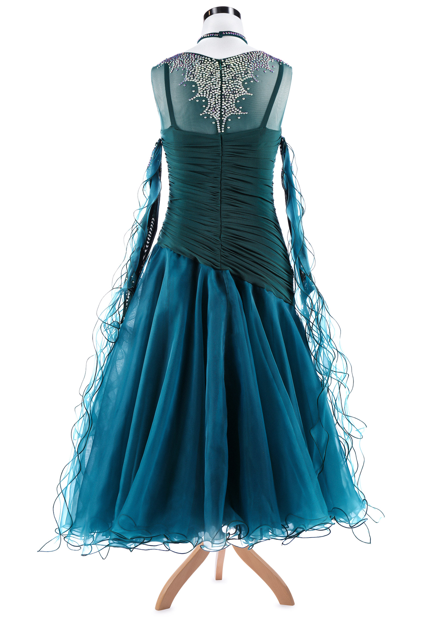 Delicate Sparkle Gathered Ballroom Smooth Dance Dress VN-A5270 ...