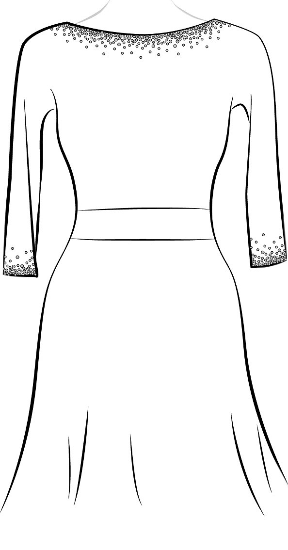 polka dots dress coloring pages