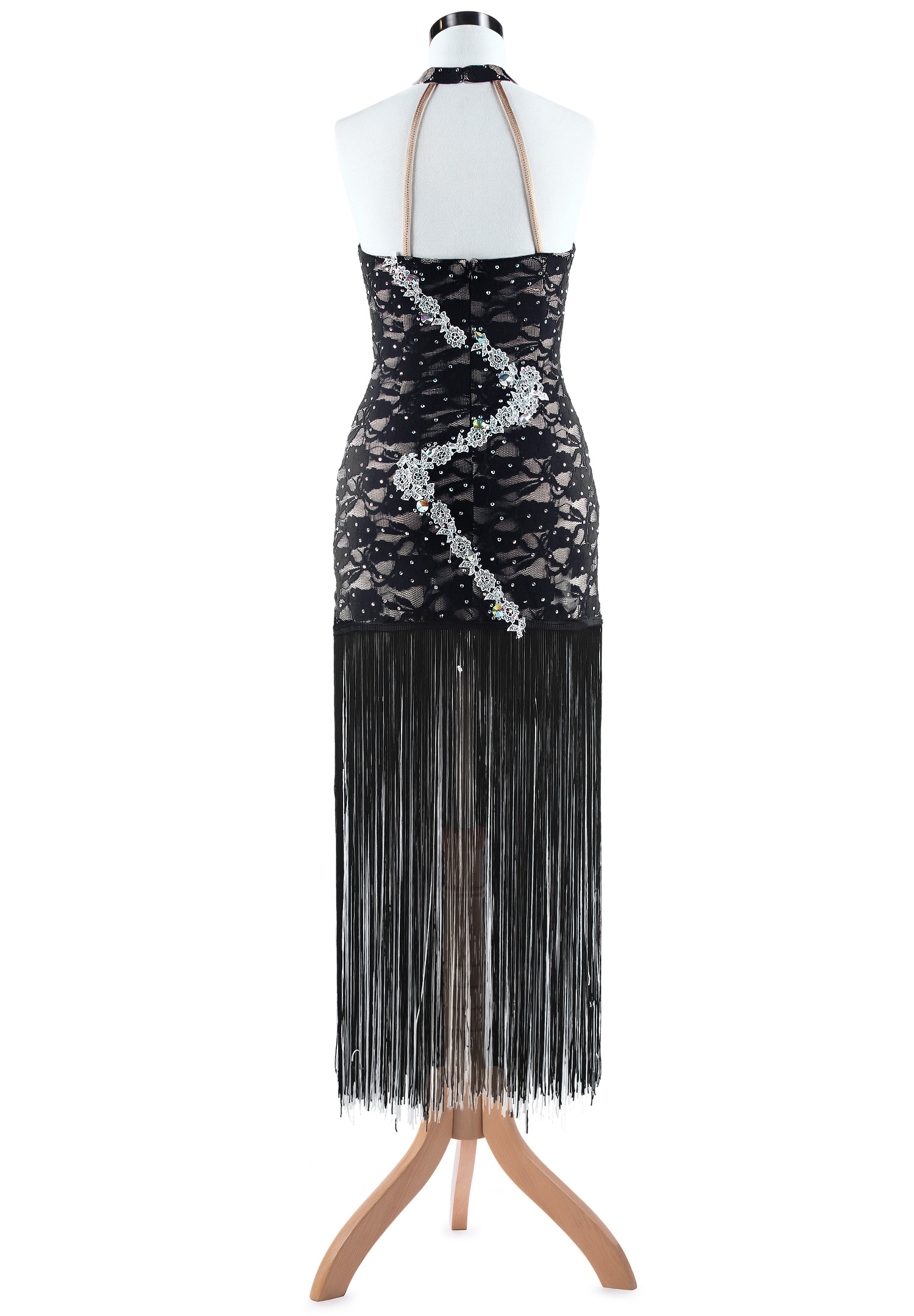 Edgy Flower Long Fringe Latin Dance Dress L5281 | International Latin