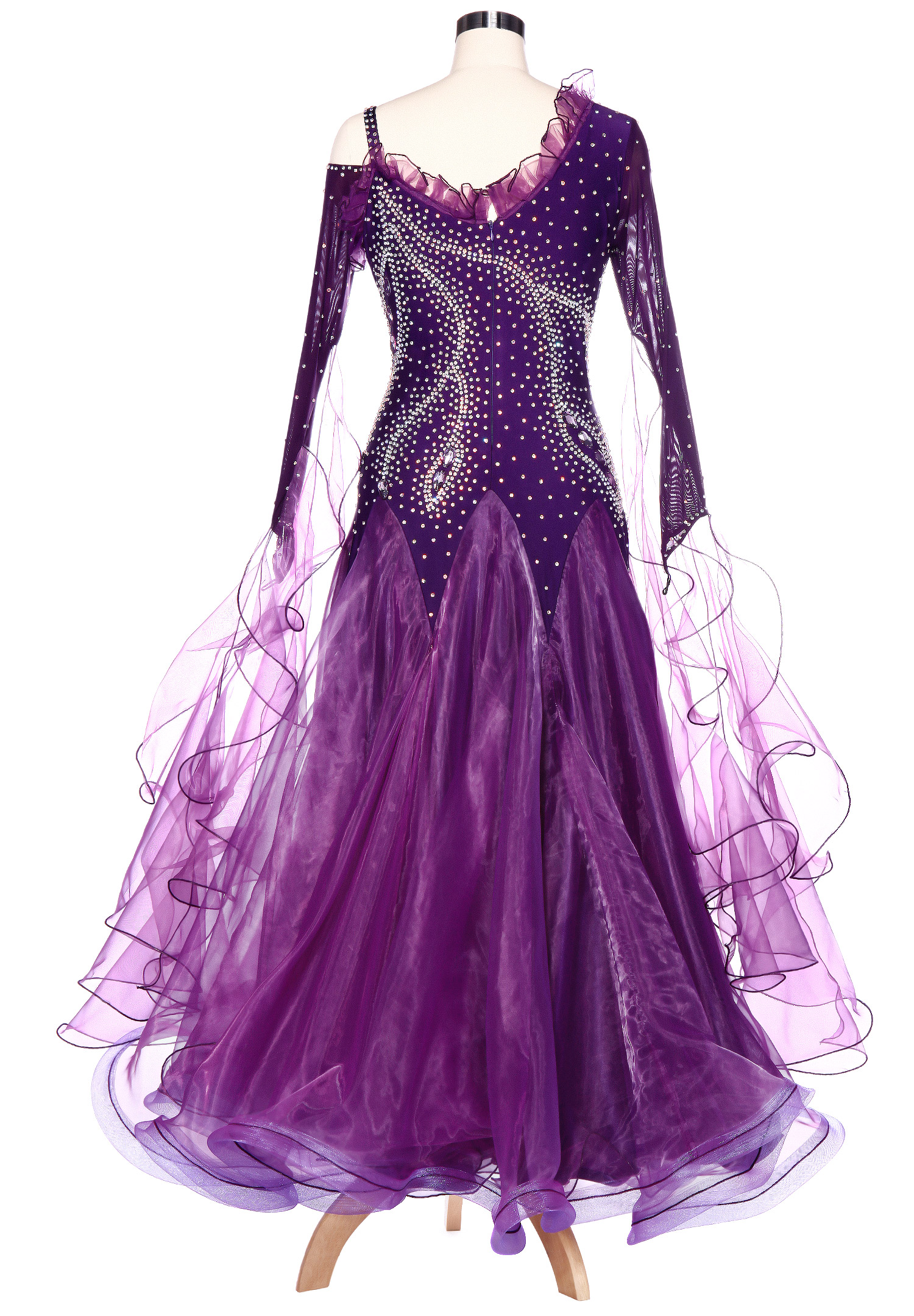 Fancy Phoenix Tail Motif Ballroom Dance Competition Dress VN-A5201 ...