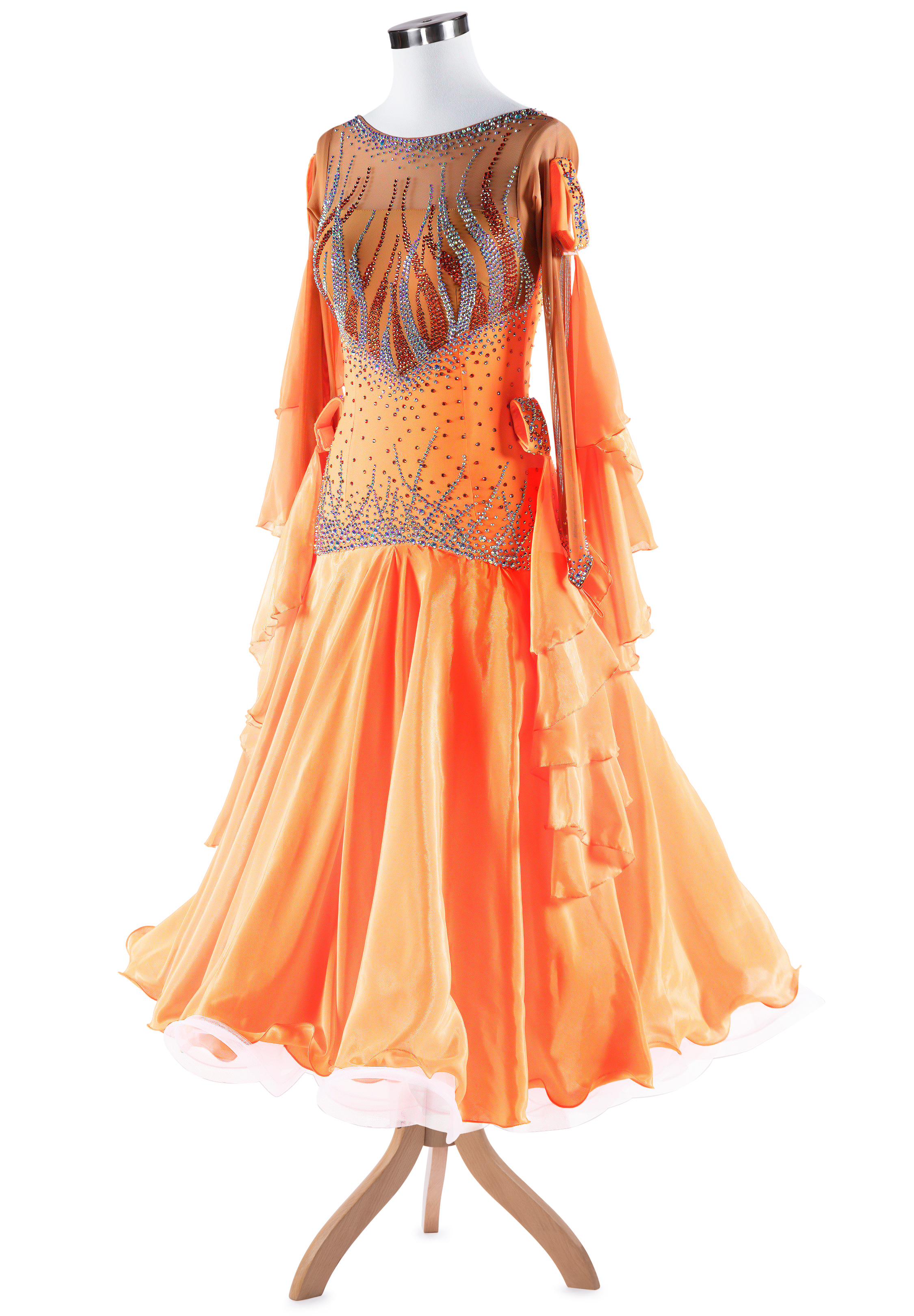 Flowery Ruffles Ballroom Smooth Dance Dress VN-A5379 | International ...