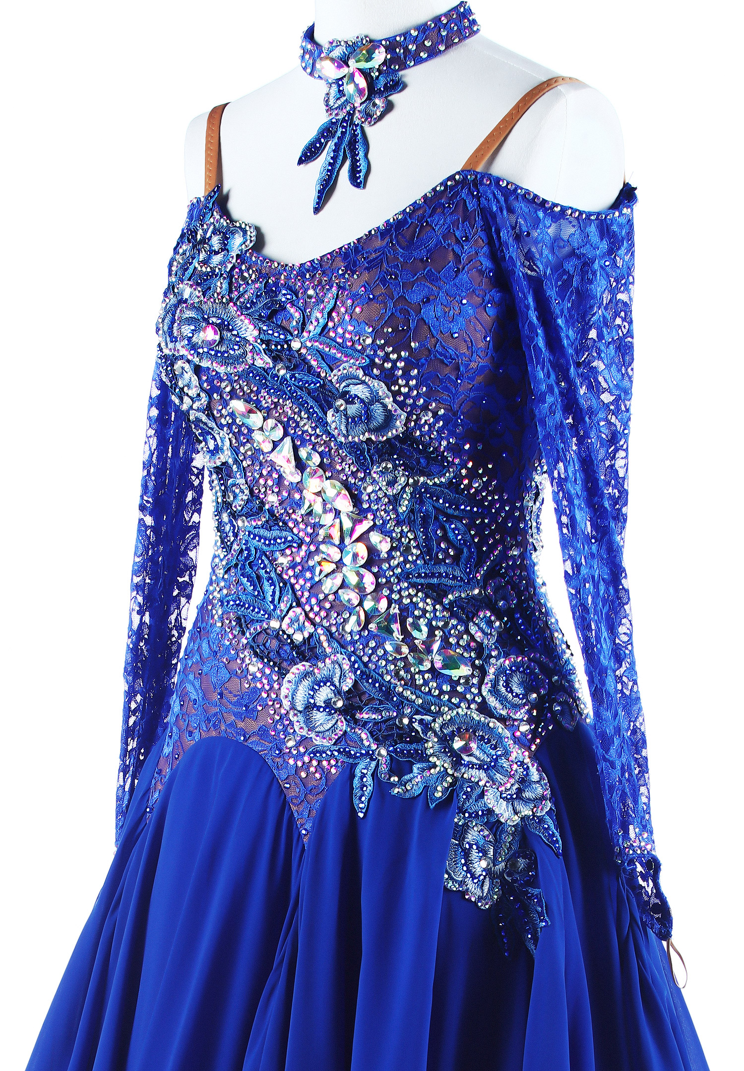 Luxury Floral Embroidery Ballroom Dance Competition Dress A5327 ...
