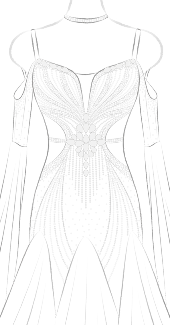 Dreamy Allure Ballroom Gown TID-BM0732 | International Ballroom
