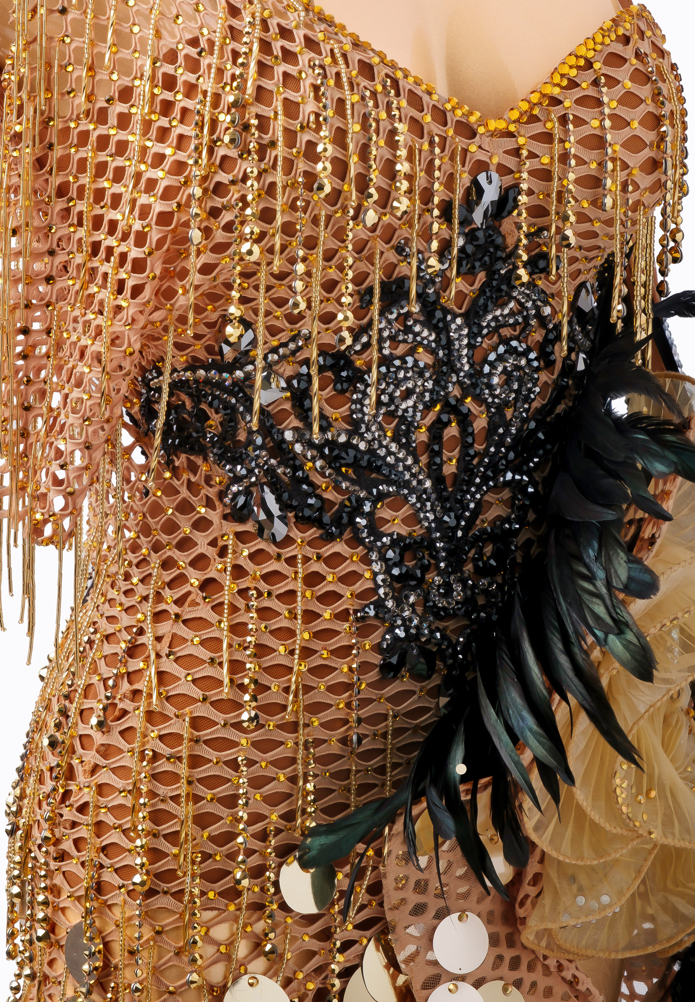 Sandy Fishnet Latin Dress DSI-L24019 | International Latin