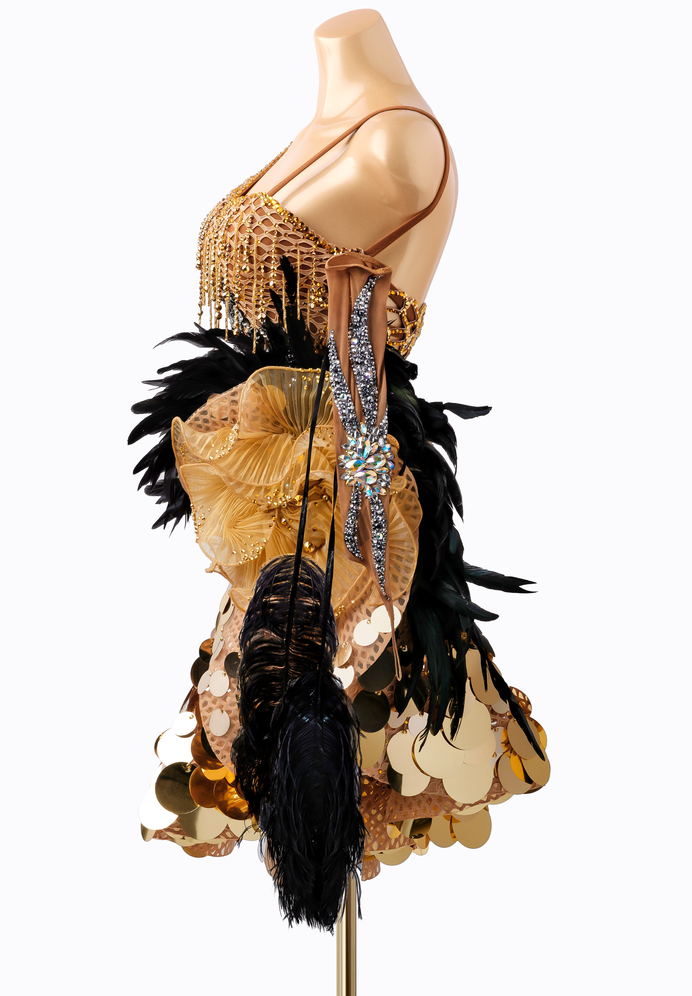 Sandy Fishnet Latin Dress DSI-L24019 | International Latin