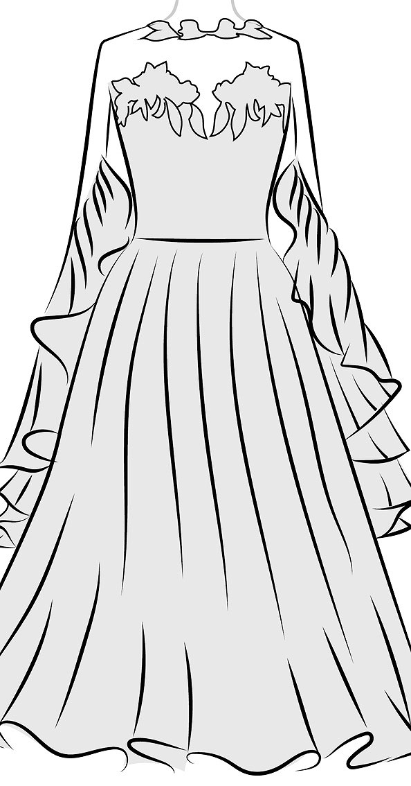prom girl coloring pages