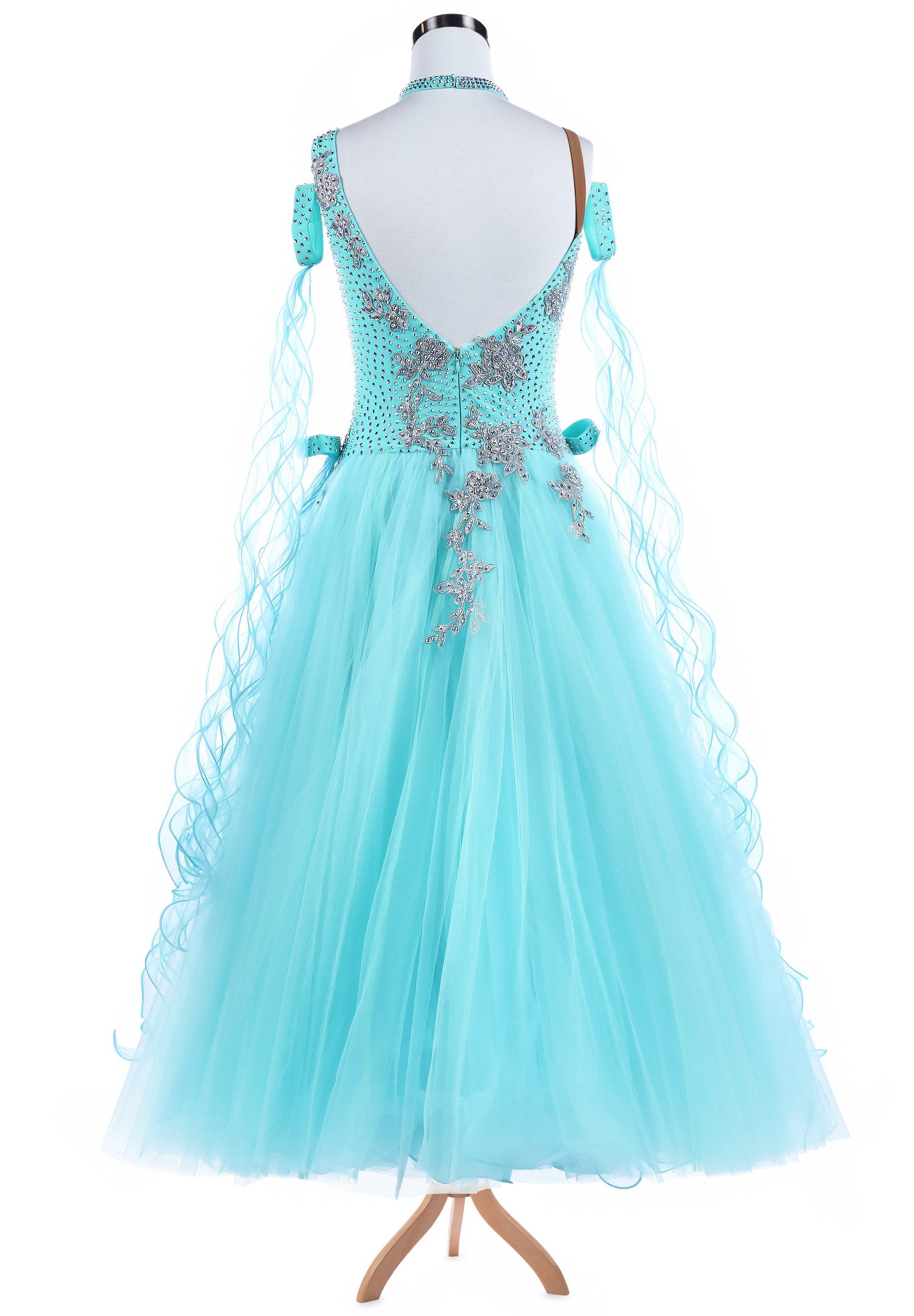 Sensational Floral Applique Fluffy Ballroom Smooth Dress VN-A5285 ...