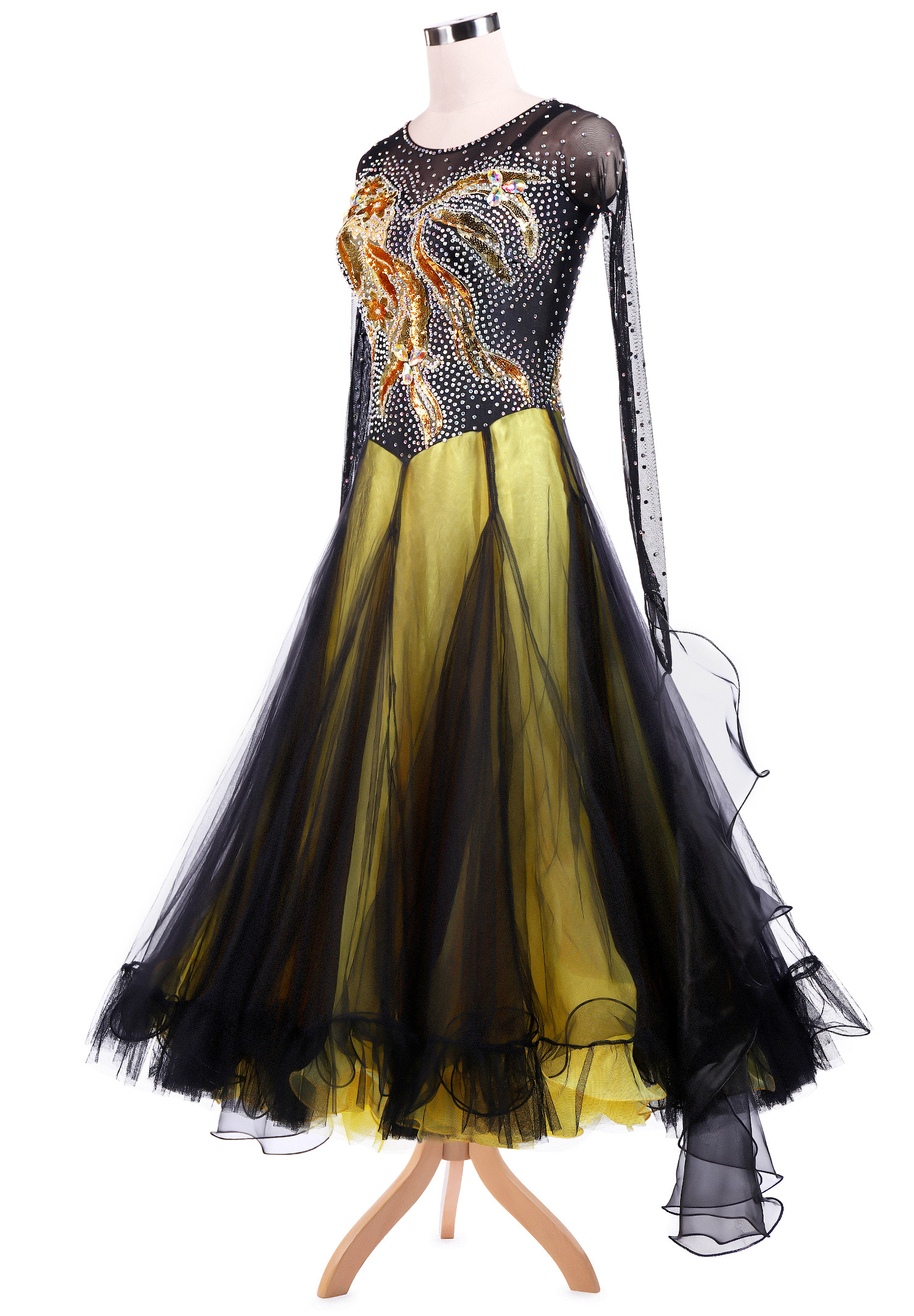 Sequin Golden Fish Ballroom Dance Competition Dress VN-A5225 ...