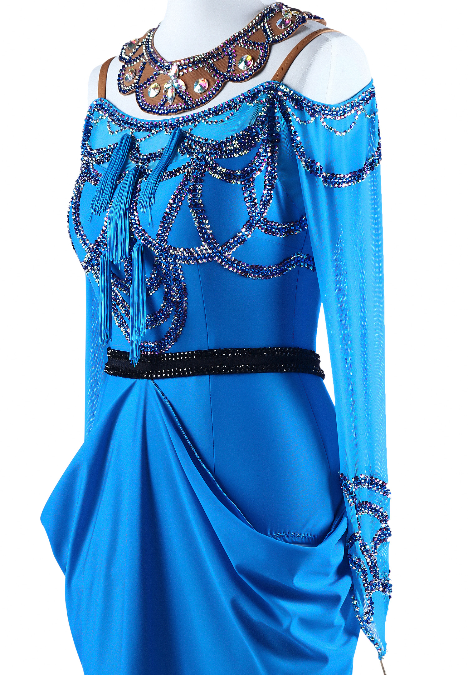Sizzling Draped Skirt Latin Performance Dress VN-L5268 | International ...