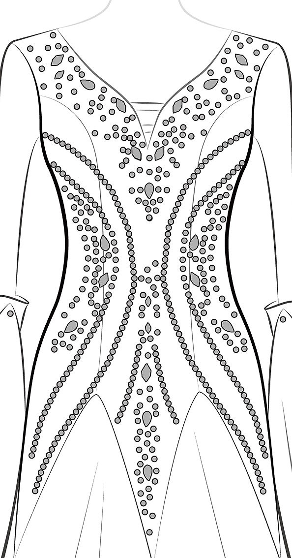 irish dance dress outline