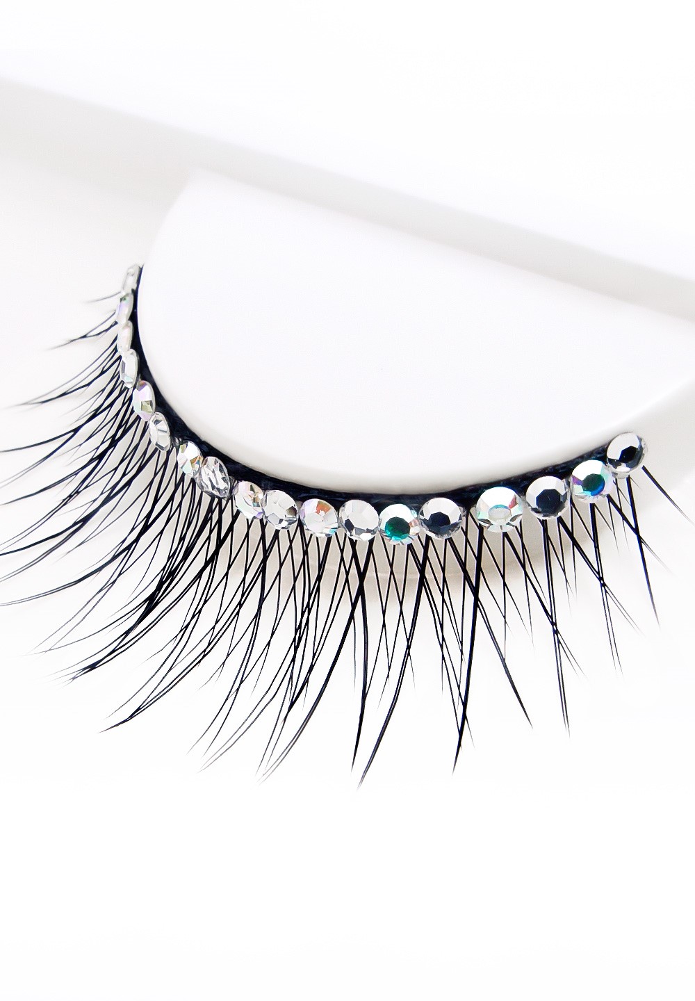 Eyelashes w Swarovski rhinestones 1L392 Black - DanceShopper.com