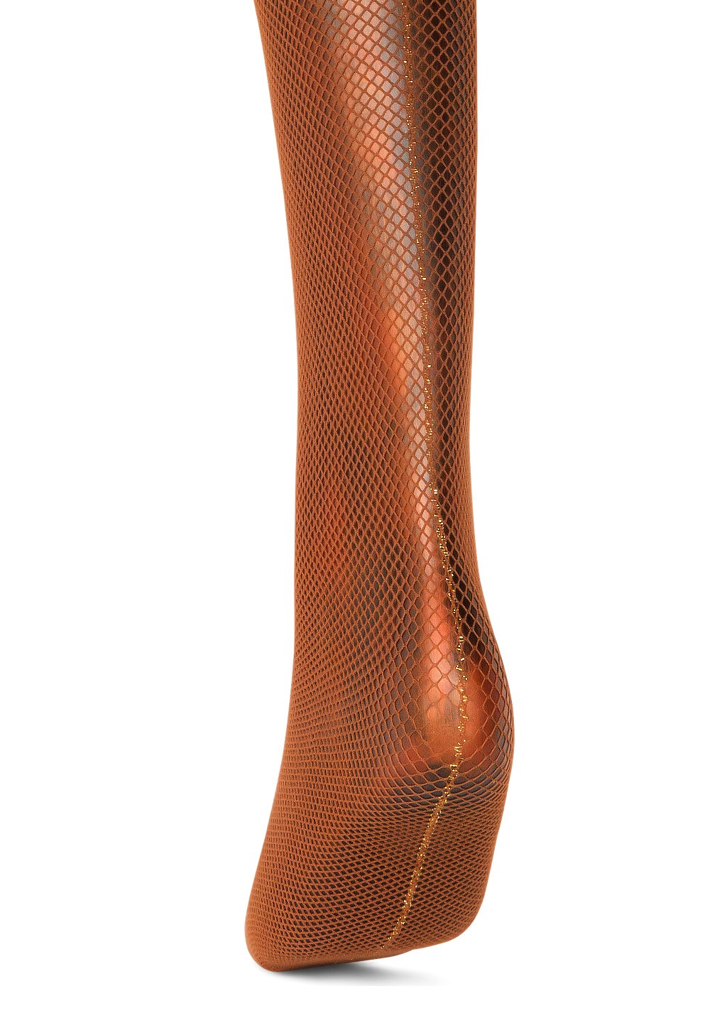 Fishnet Tights Golden Lurex Tread Seamed - Joanna Trojer - DanceShopper.com