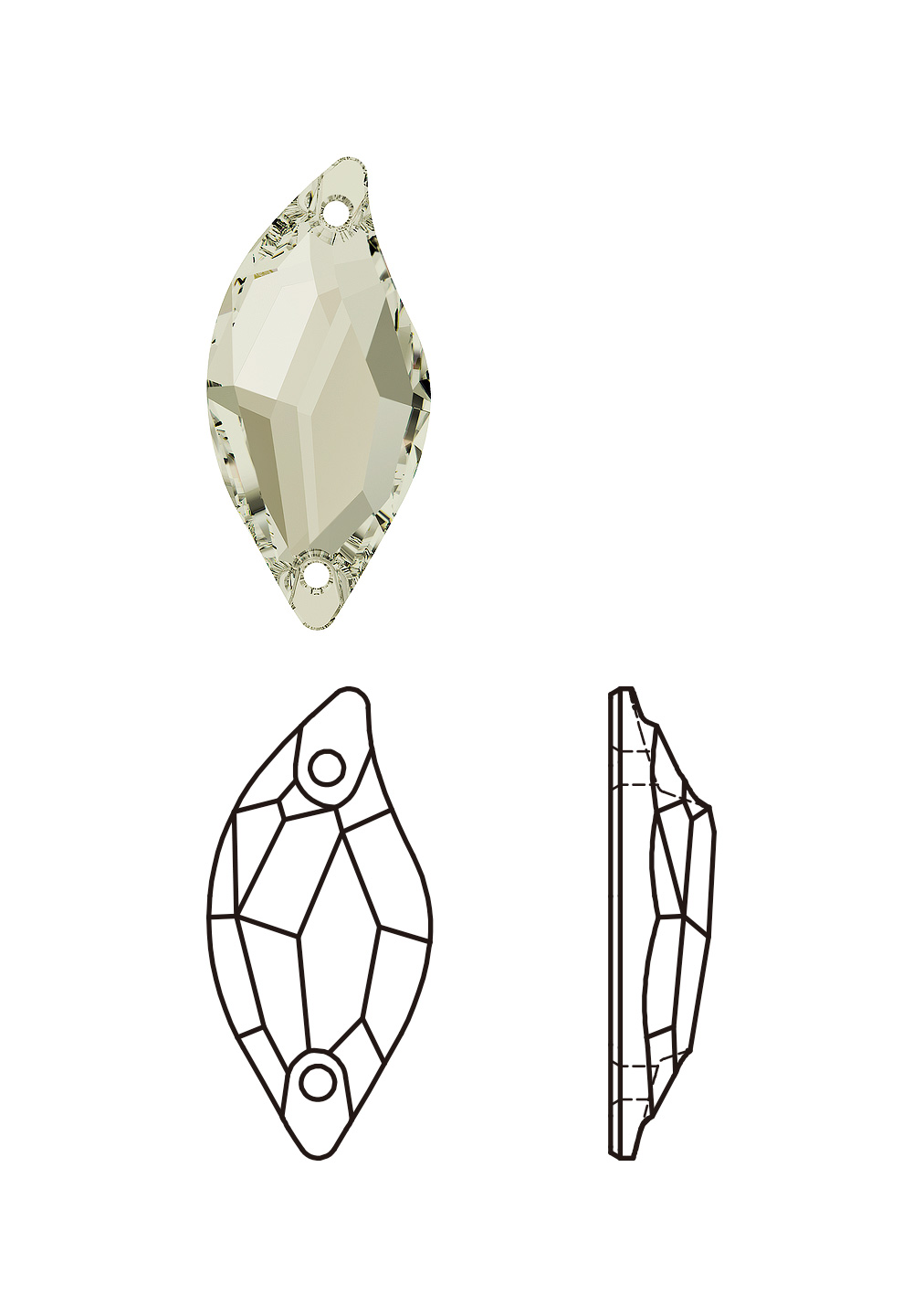 Swarovski Sew On 3254 | Swarovski