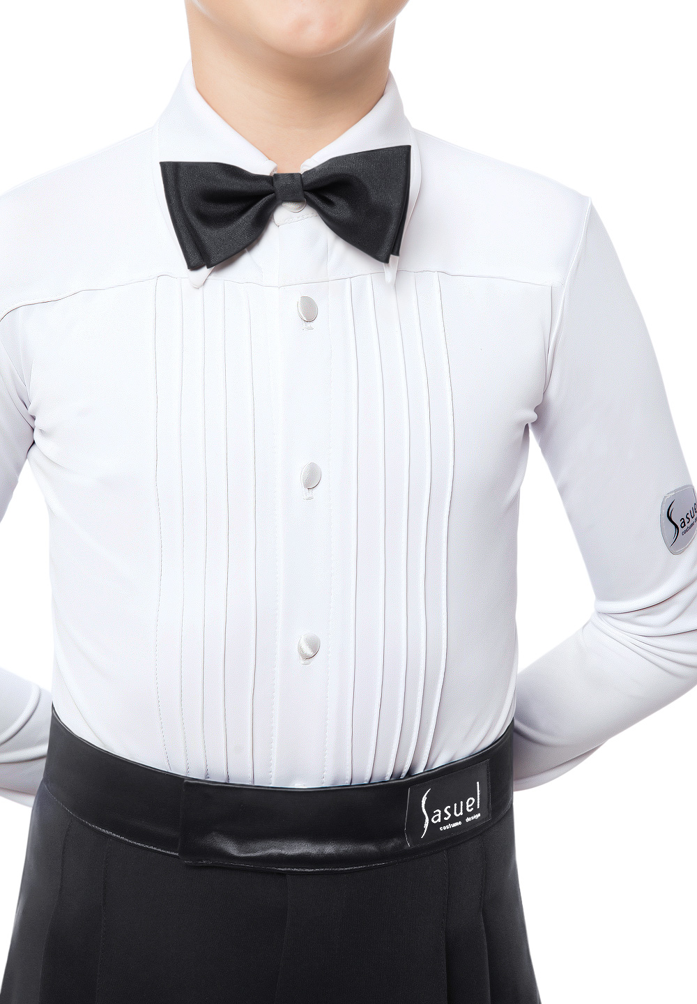 Sasuel Juvenile Satin Button Seamed Pleat Shirt | Boys