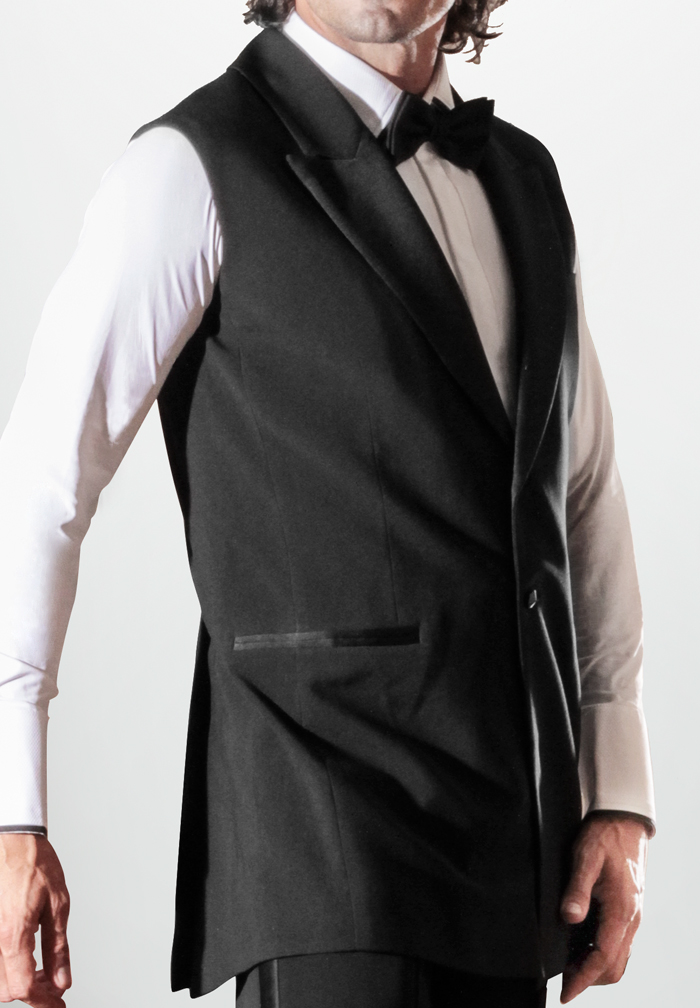 Dancemo Mens Ballroom Jacket Vest W/ Lapel 92015004 | Dancewear