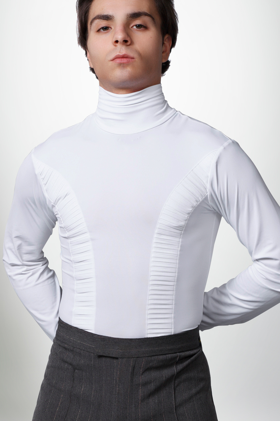 Dancemo Mens Latin Body Shirt 92024043 | Latin Shirt