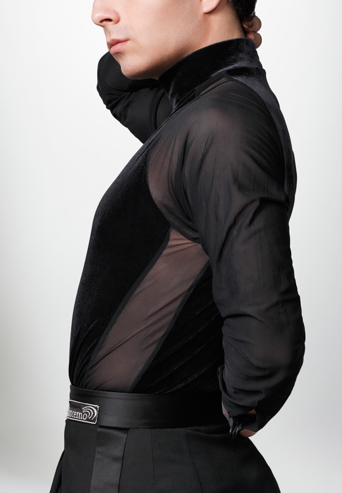 Dancemo Mens Latin Body Shirt 92024046 | Dancewear