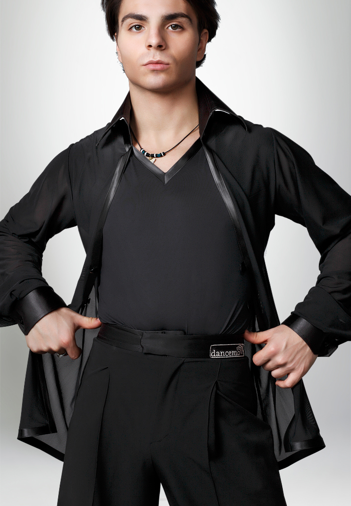 Dancemo Mens Latin Dance Body Shirt 92024048 | Latin Shirt