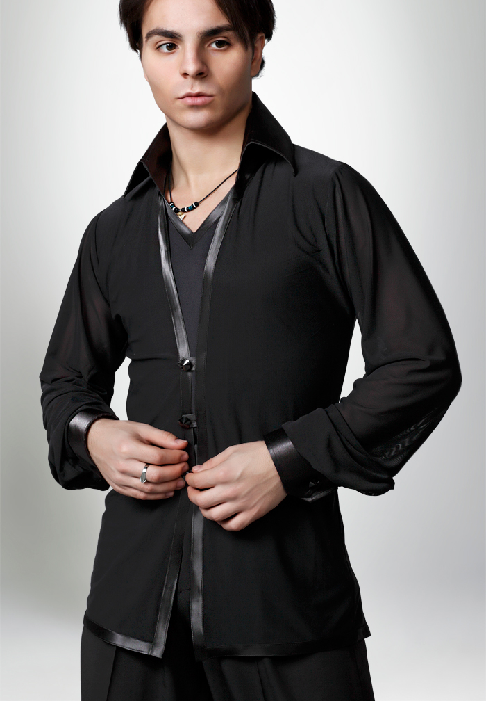 Dancemo Mens Latin Dance Body Shirt 92024048 | Latin Shirt