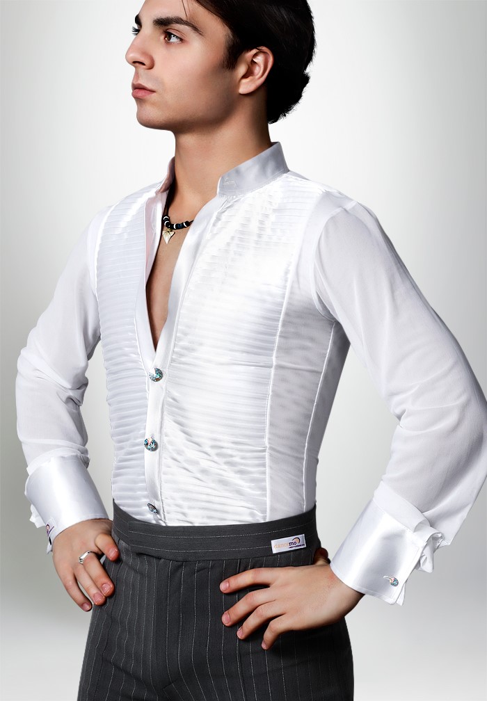 Dancemo Mens Latin Body Shirt 92024049|Latin Shirt
