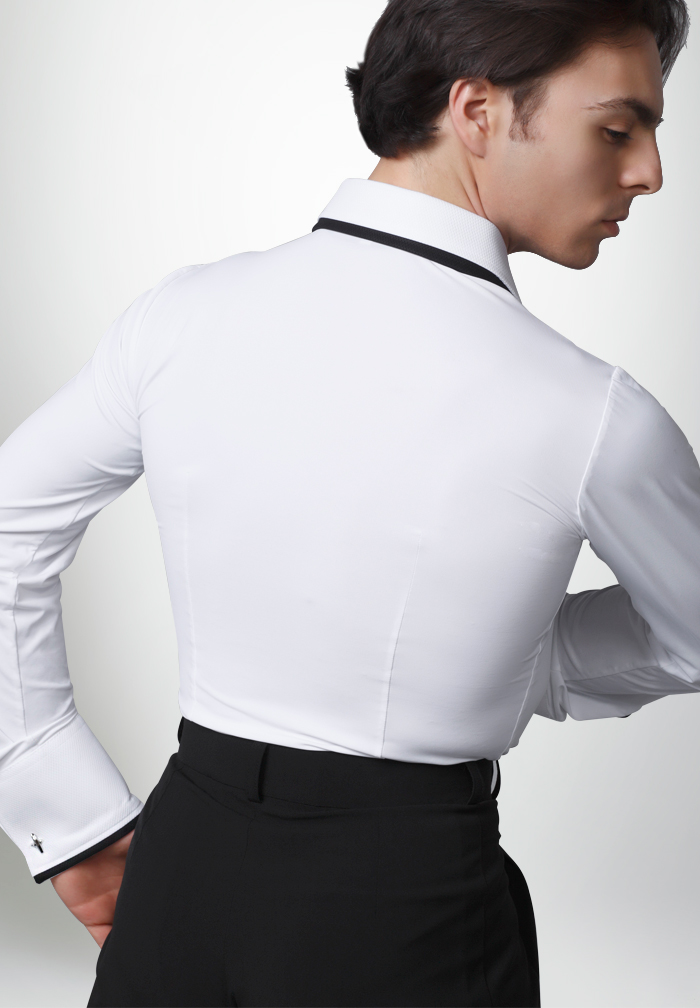 Dancemo Mens Double Collar Stretch Ballroom Shirt 92014105 a - b ...