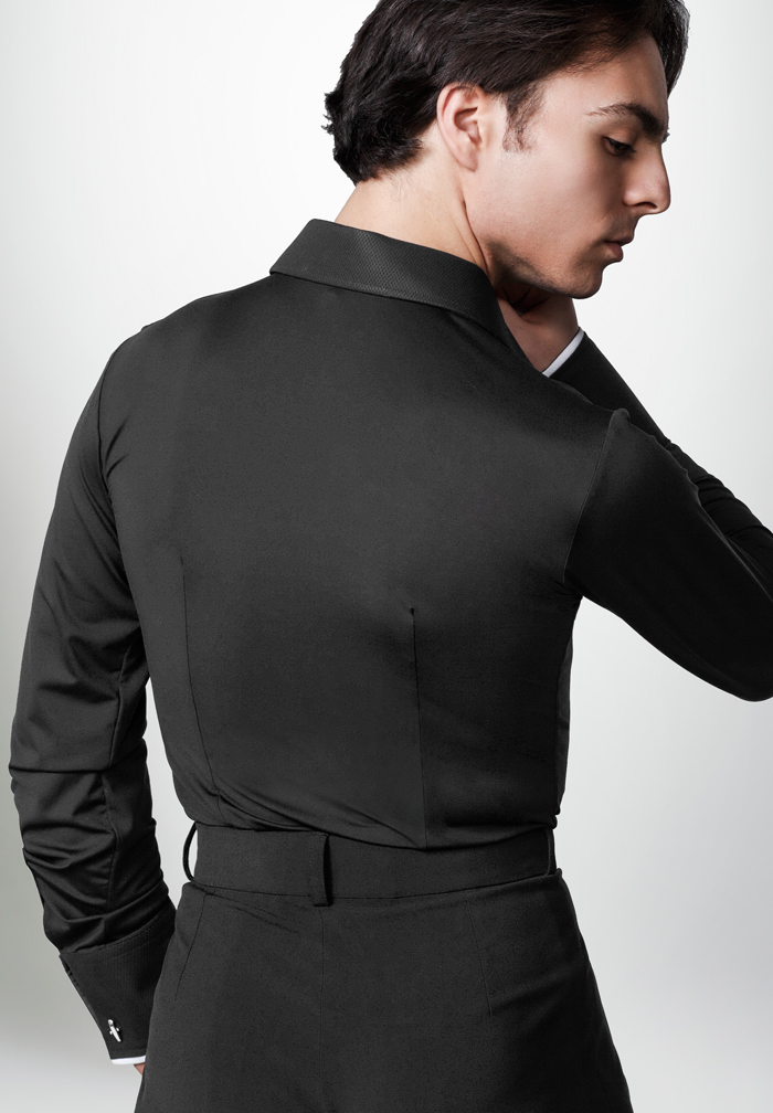 Dancemo Mens Stretch Ballroom Dance Shirt 92014104 | Ballroom Shirt