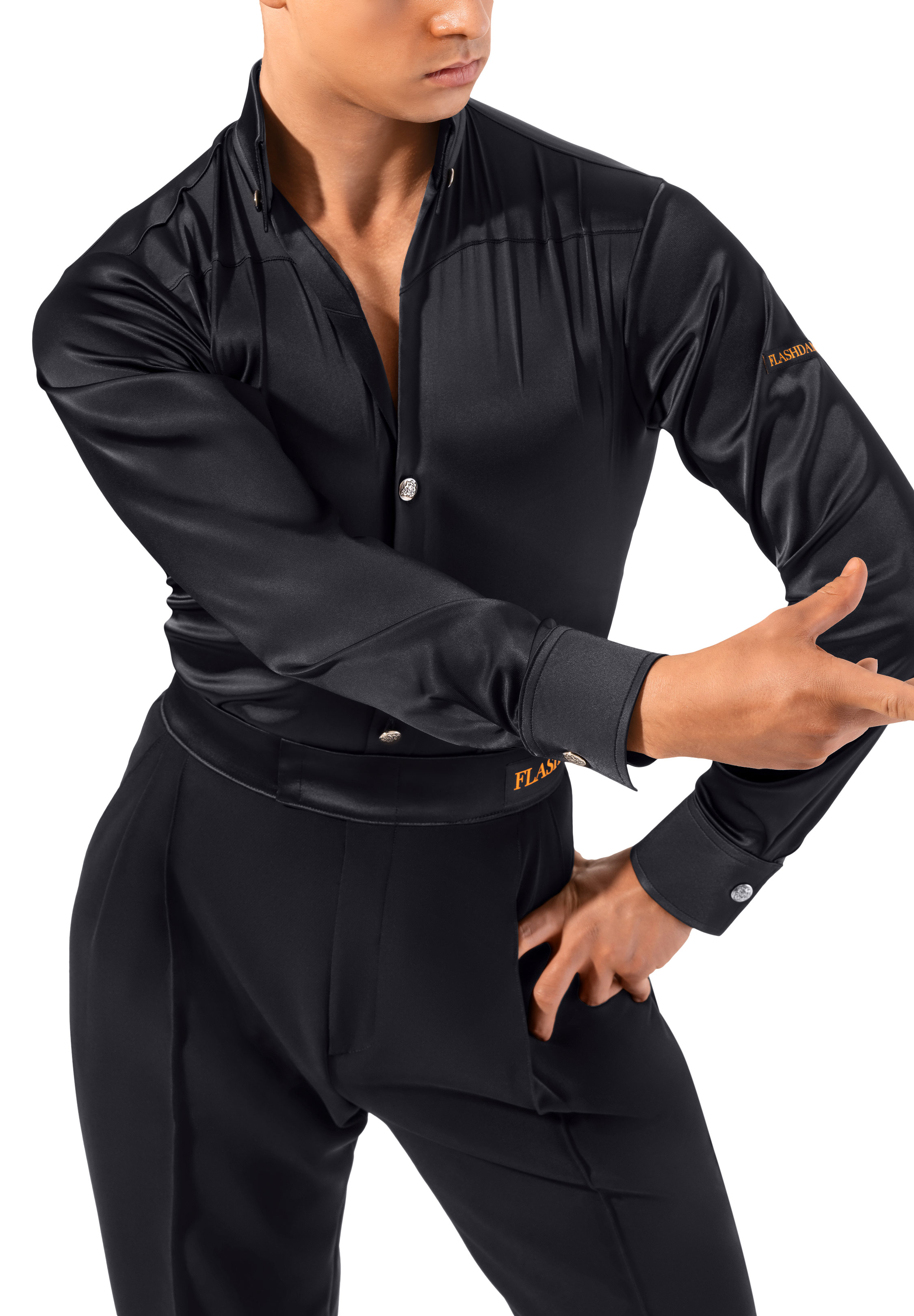 Flashdance Mens Latin Performance Shirt UOMO 1033 | Dancewear