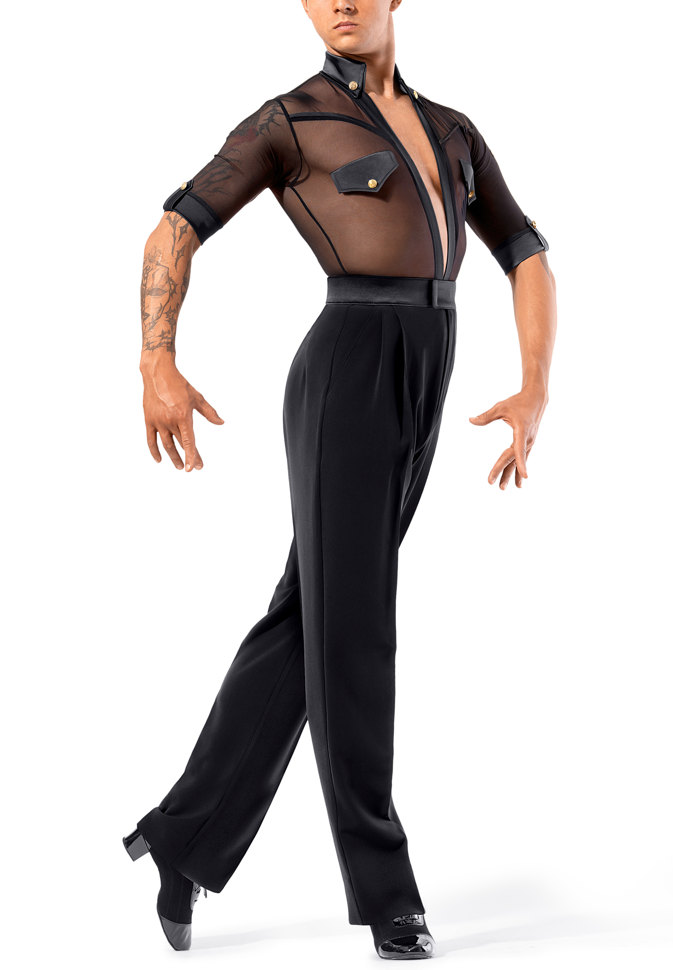 Flashdance Mens Latin Performance Shirt UOMO 1052 | Dancewear