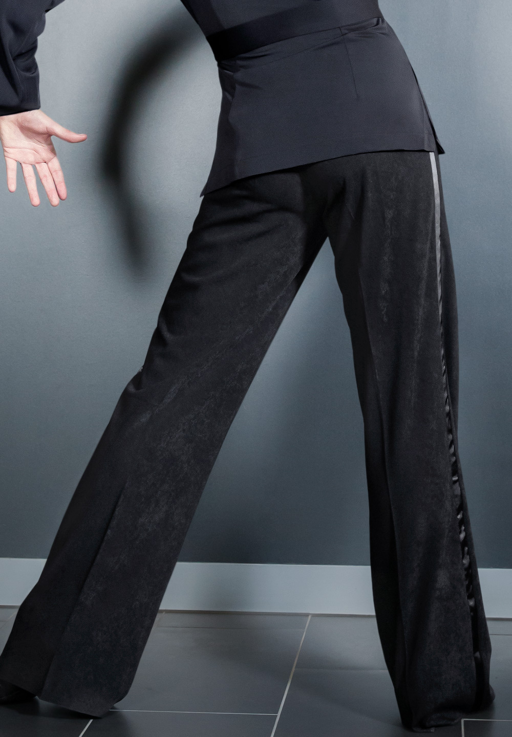 Je Dor Mens Latin Pants w/ Satin B12020 | Dancewear