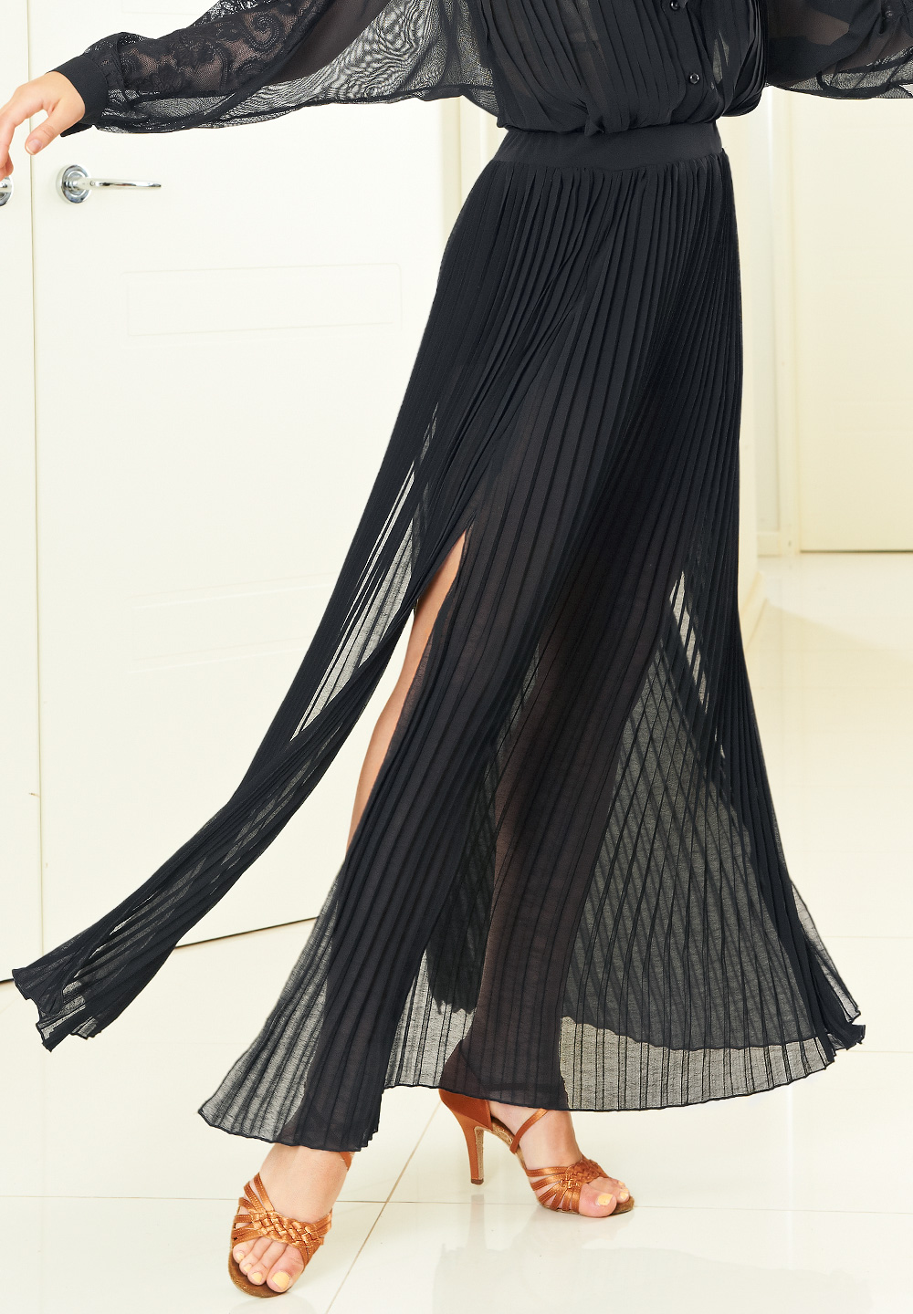 Je Dor Split Pleat Ballroom Dance Skirt J3286 | Skirts