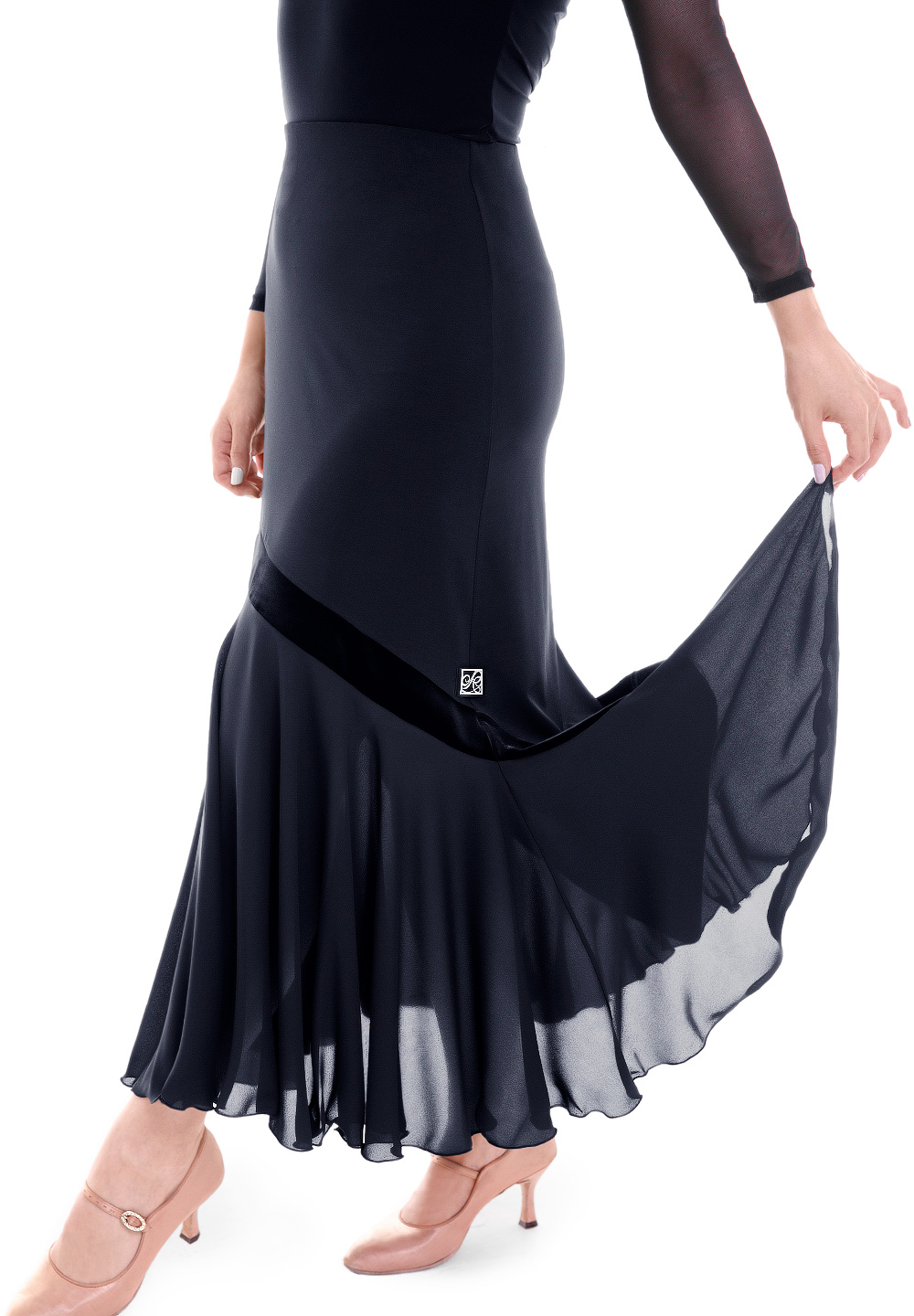 PopconAtelier Opposite V Insert Ballroom Dance Skirt WMS097 | Skirts
