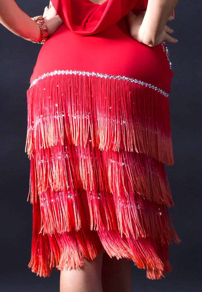 Santoria Gera Fringe Latin Skirt S6084B | Skirts