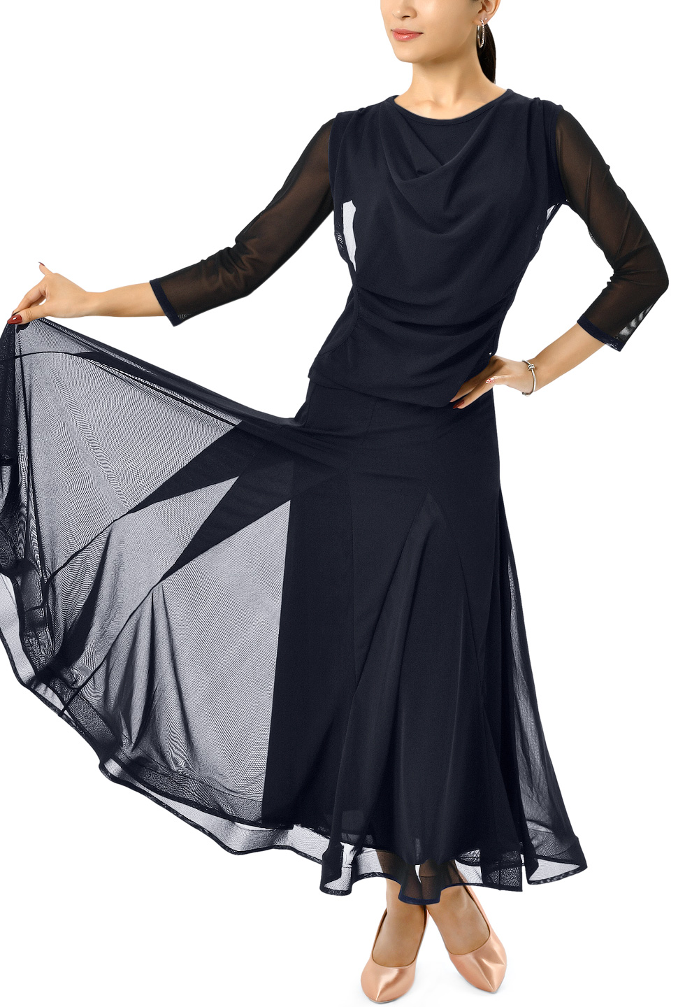 Taka Womens Flare Ballroom Dance Skirt KR1709-SK82 | Skirts