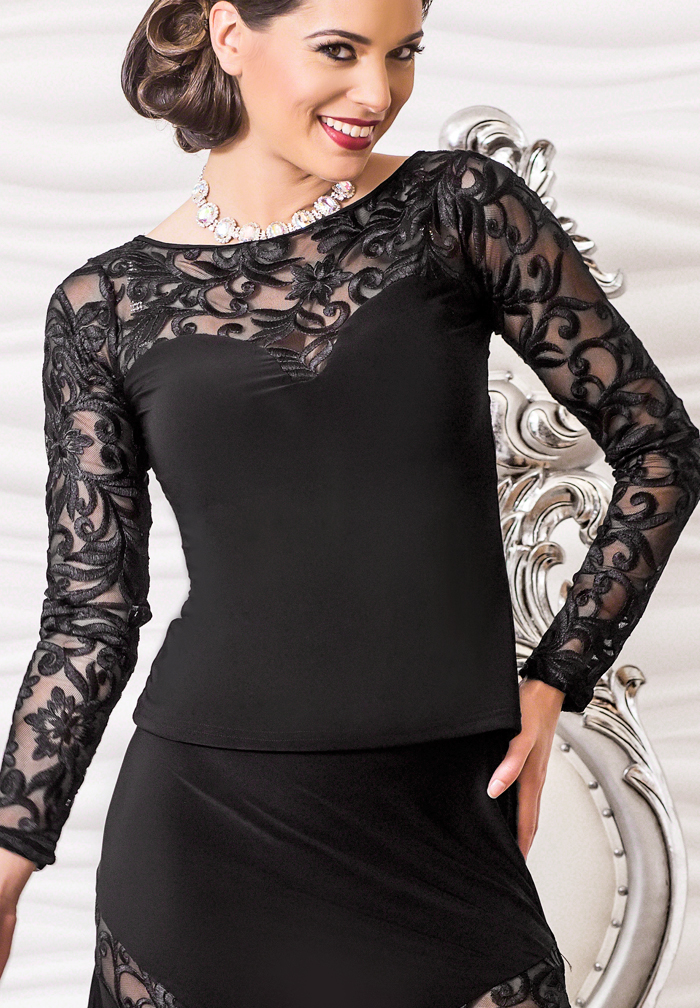 Dance America T623 - Simple Top w/ Embroidery Back | Tops