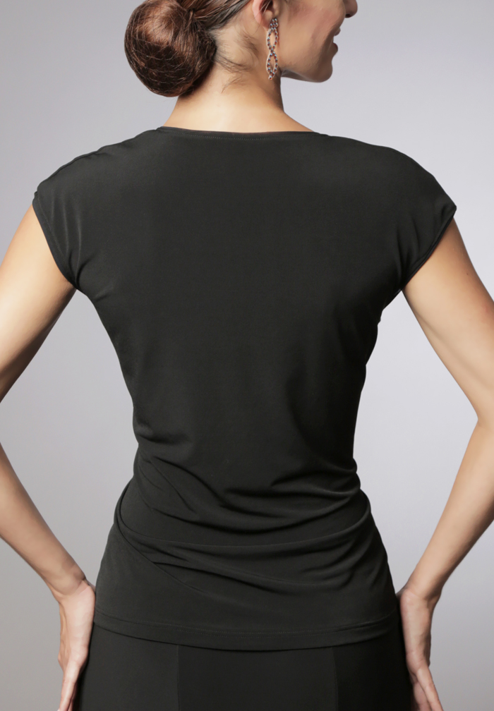 Dancemo Diagonal Latin Top with Rhinestones | Tops