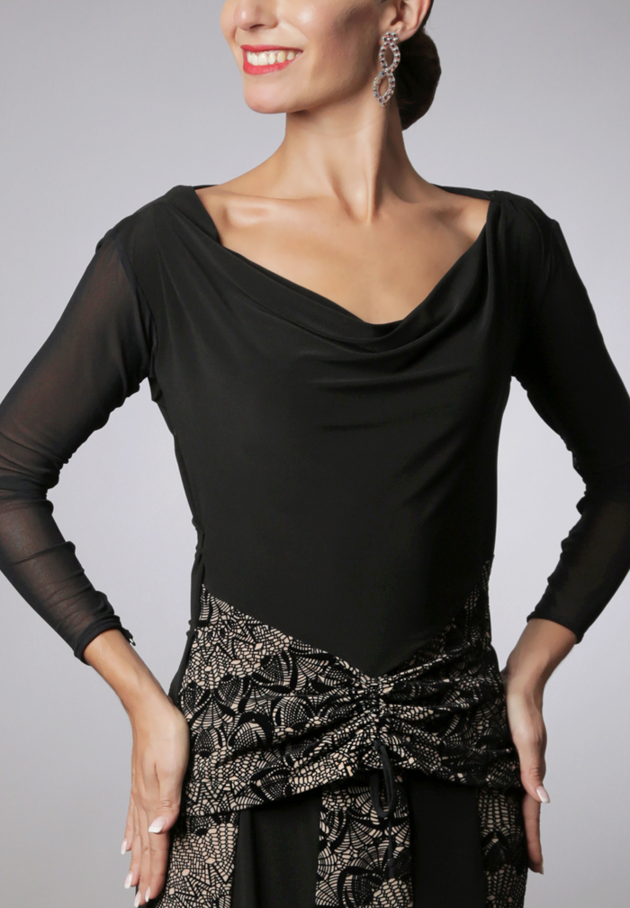 Dancemo Waterfall Ballroom Dance Top | Tops