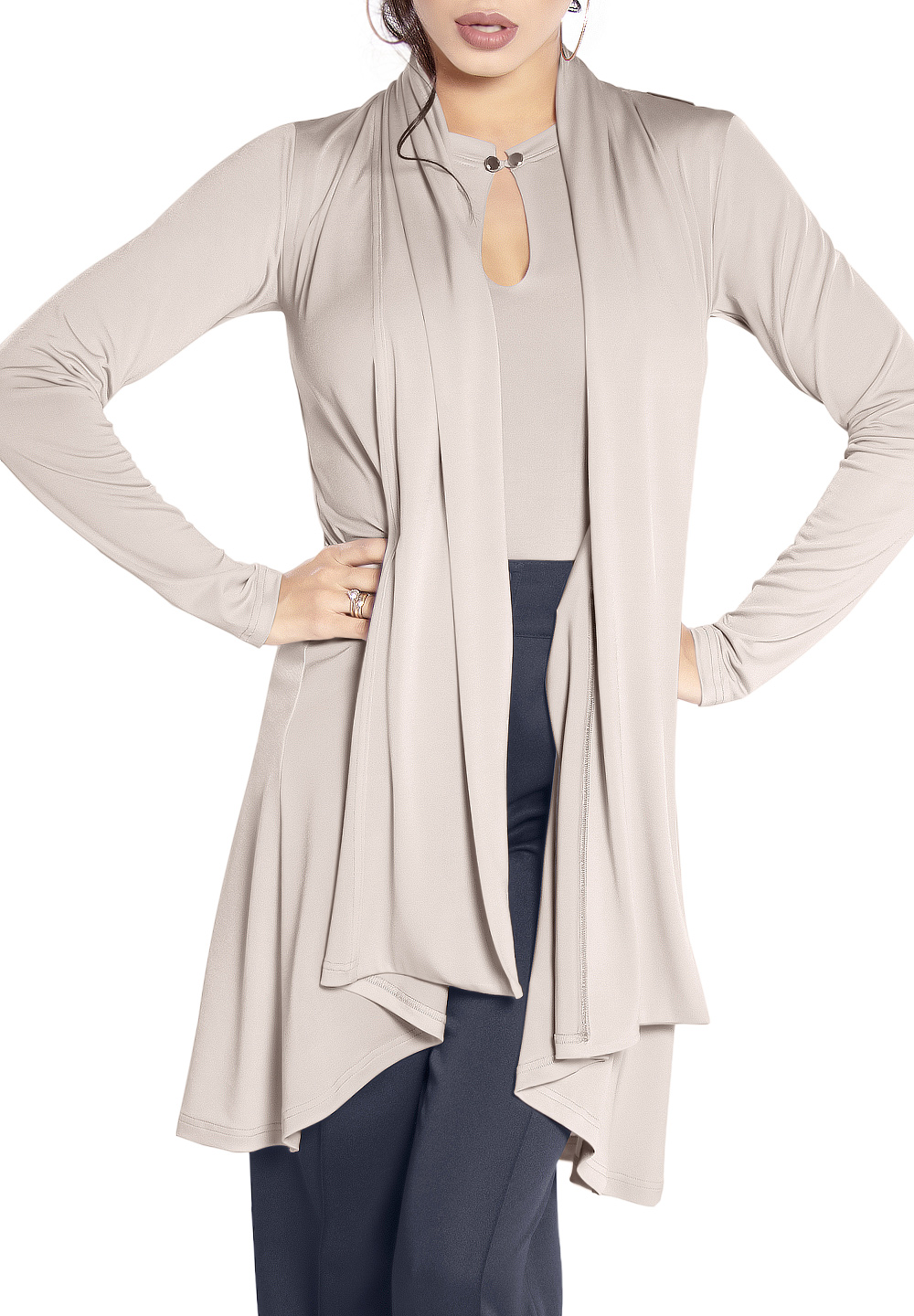Maly Ladies Versatile Long Cardigan MF181301 | Tops