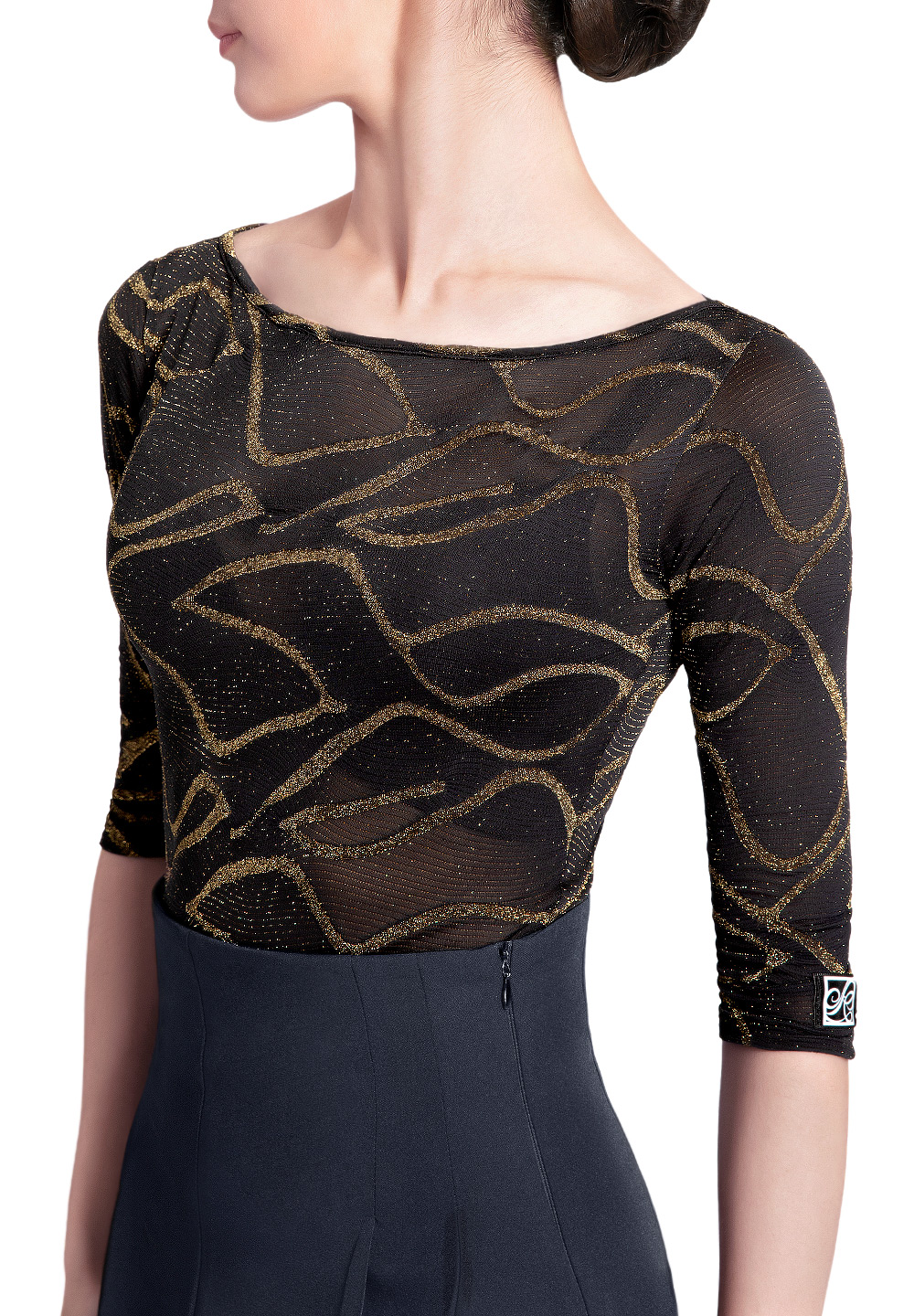PopconAtelier Ethnic Sparkle Latin Dance Top WLT079D | Tops