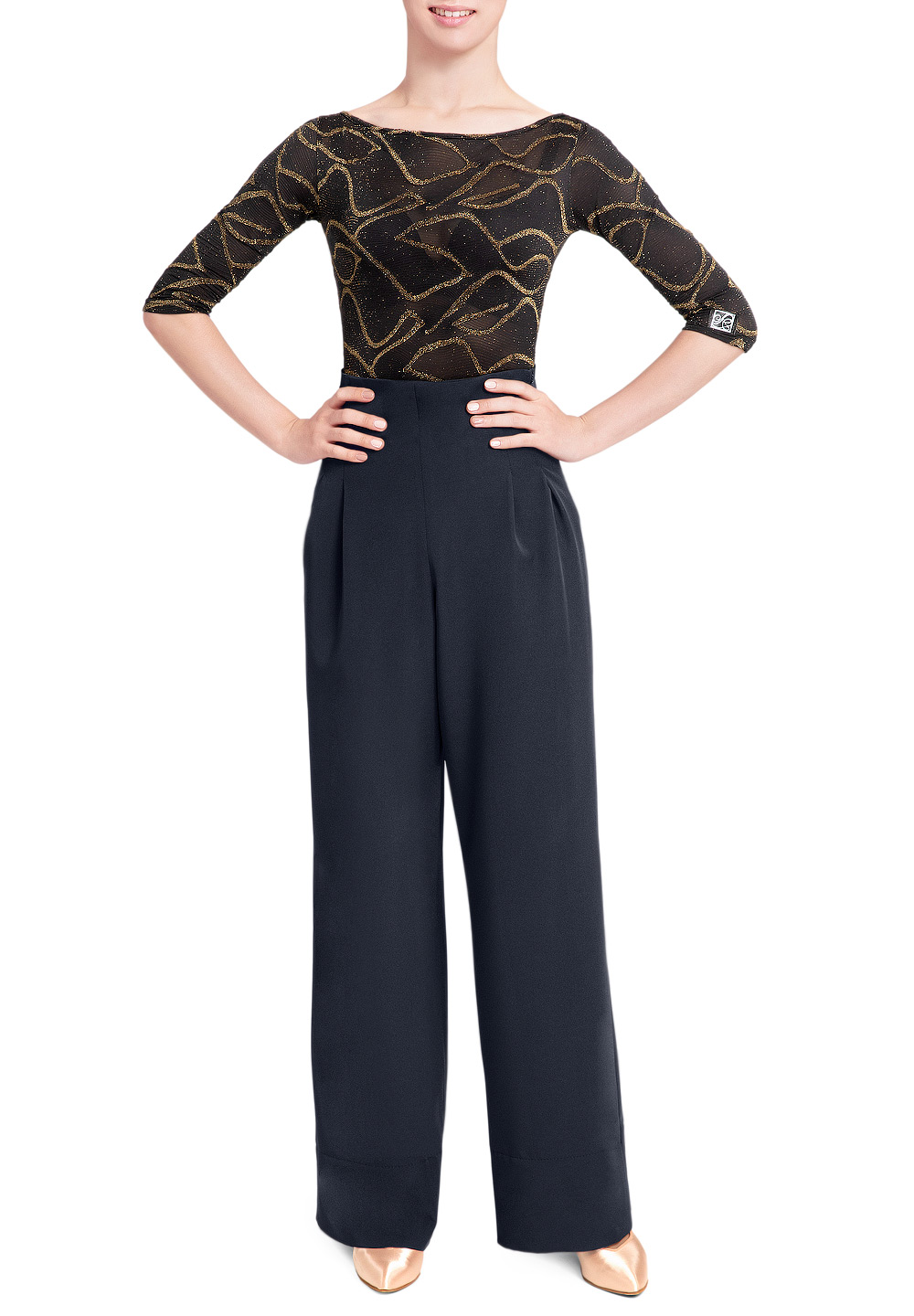 PopconAtelier Ethnic Sparkle Latin Dance Top WLT079D | Tops