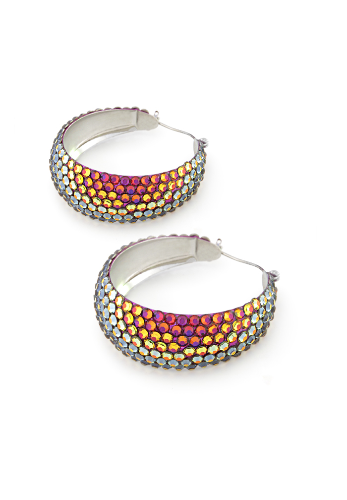 Hermosa Crystal Earrings HE/L PE Vitrail Medium | Rhinestone Jewelry