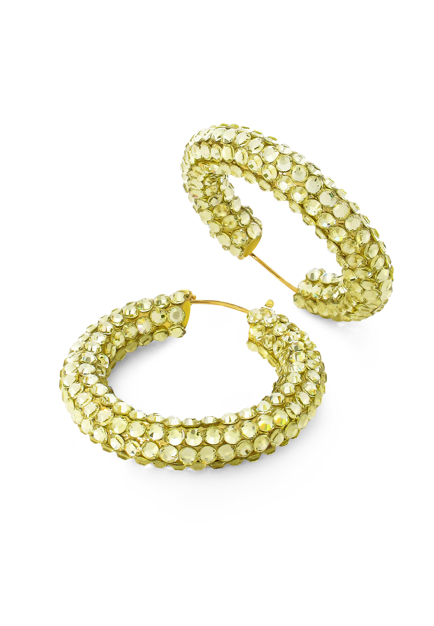 Shaina Rhinestone Hoop Earrings HE/XS PE Jonquil | Rhinestone Jewelry