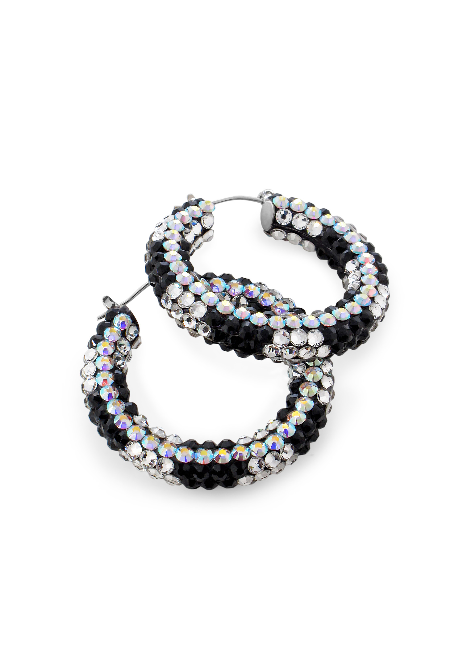 Raeka Mix Crystal Hoop Earrings HE/XS PE JTCRYCAB | Rhinestone Jewelry